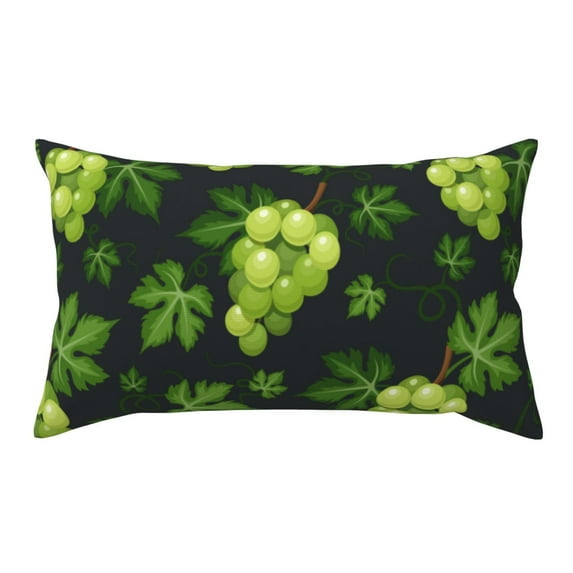 green leaf Grape Pillow Cases Standard Size, Soft Pillow Covers with ...