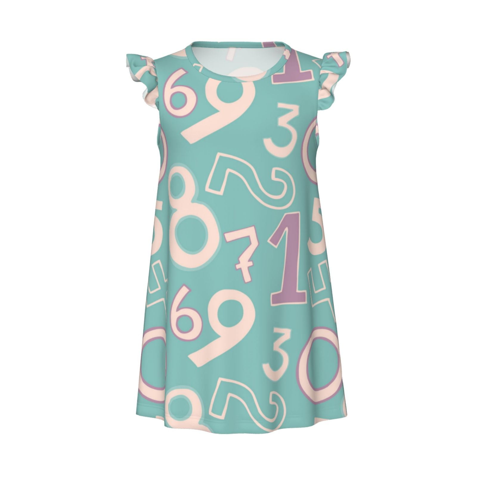 green math numbers Girls Nightgowns, Pajamas for Girls, Soft Flutter ...