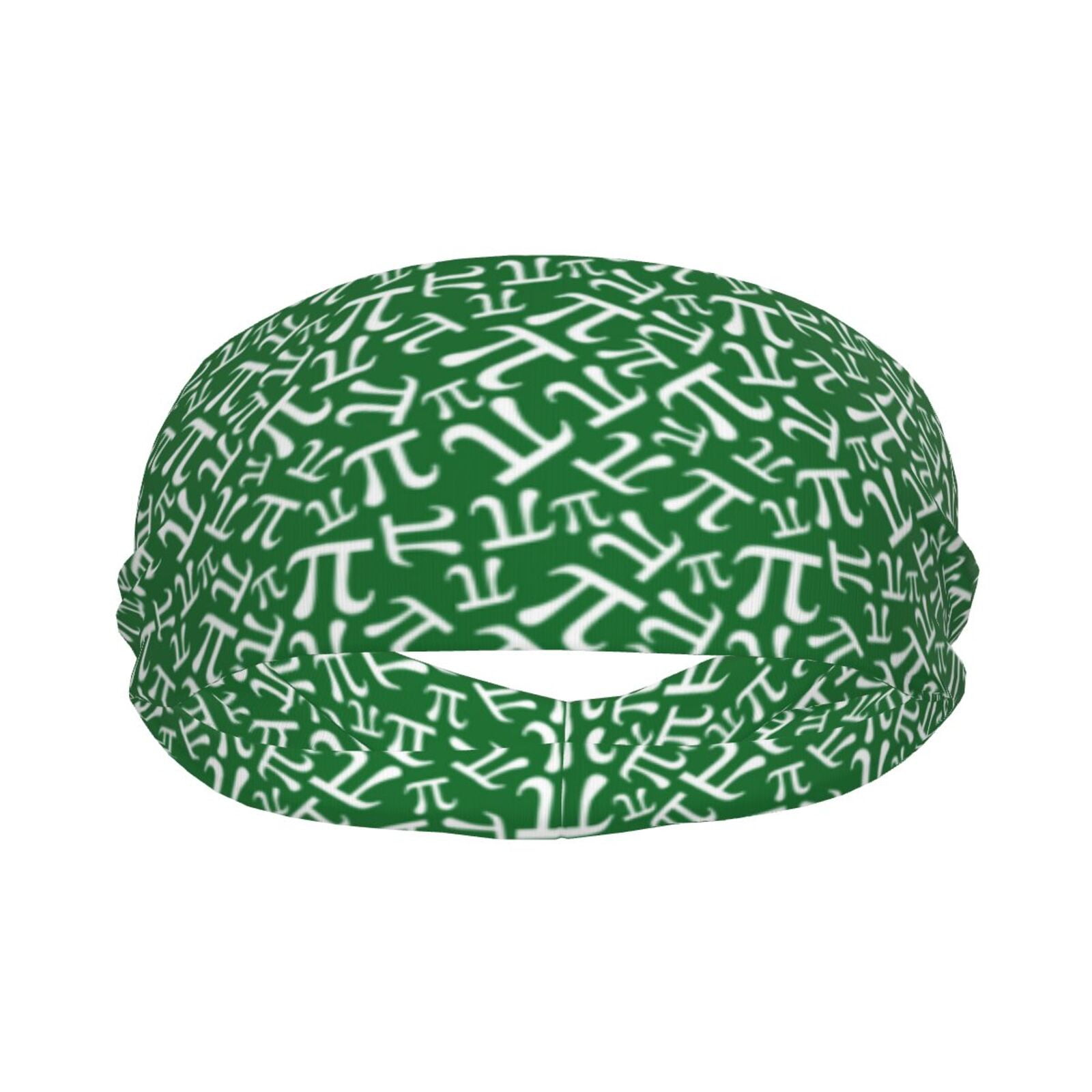 green pi Symbol Print Sports Headbands for Men/Women Workout Headband ...