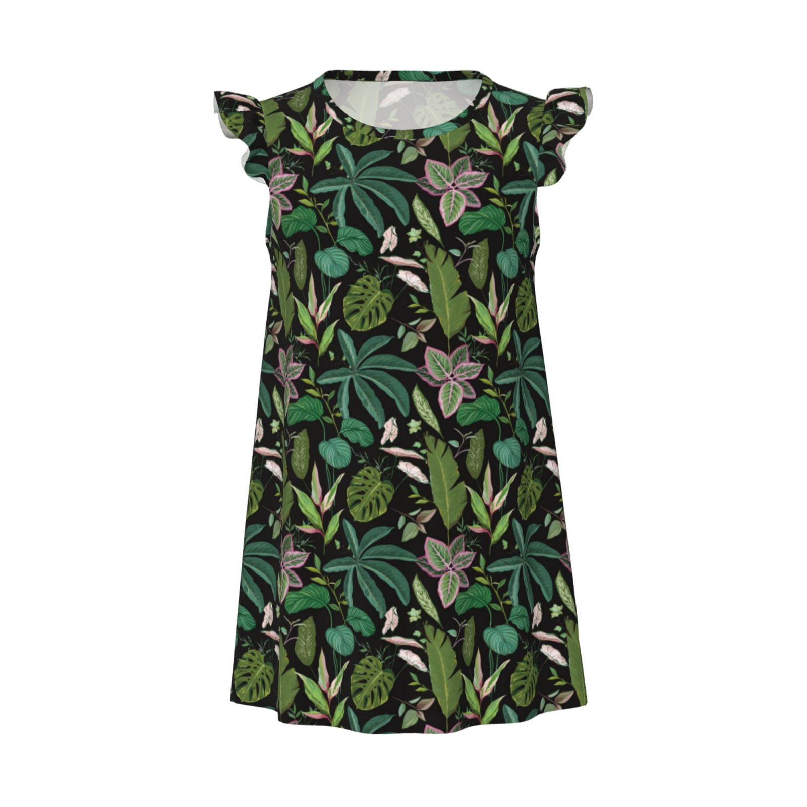 green plants_A Girls Nightgowns, Pajamas for Girls, Soft Flutter Short ...