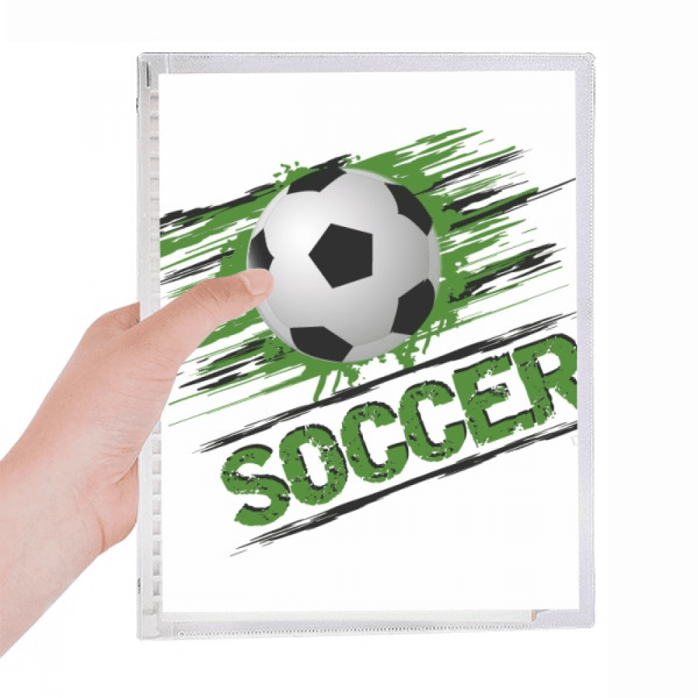green soccer football sports notebook loose diary refillable journal ...