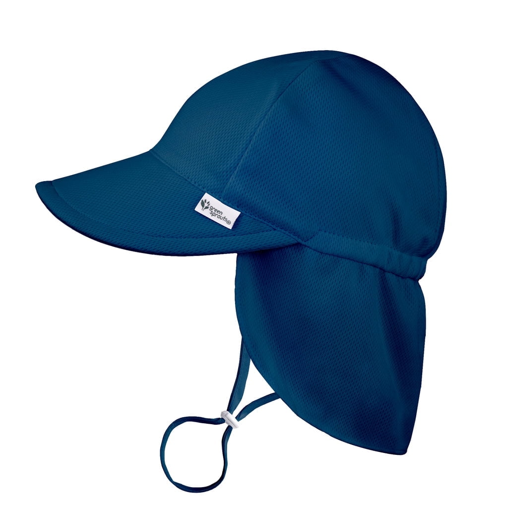 green sprouts Breathable Flap Sun Protection Hat-Navy-9/18mo - Walmart.com