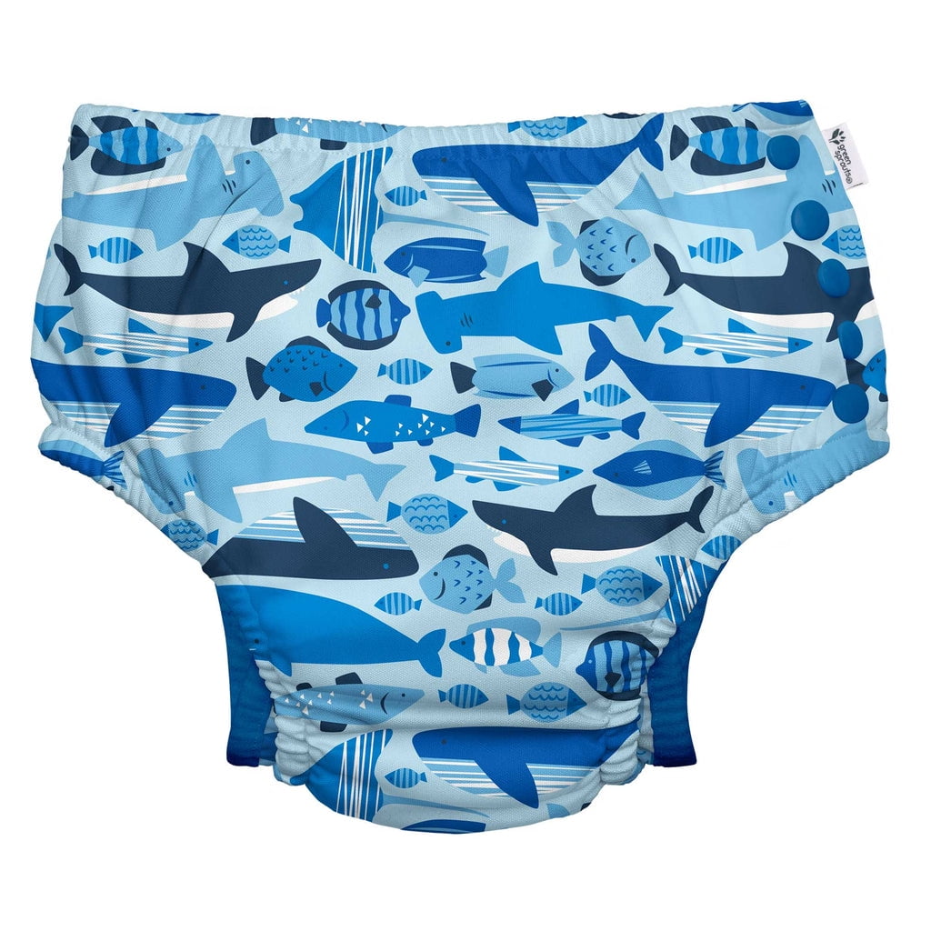 green sprouts Eco Snap Swim Diaper-Blue Undersea-3T - Walmart.com