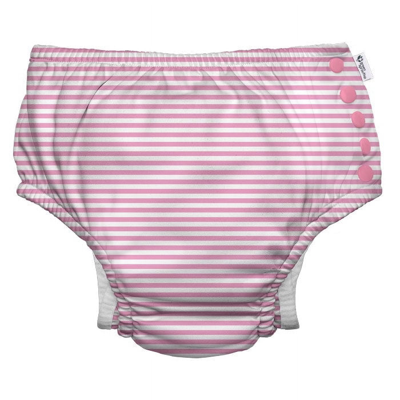 green sprouts Eco Snap Swim Diaper-Light Pink Pinstripe-3T - Walmart.com