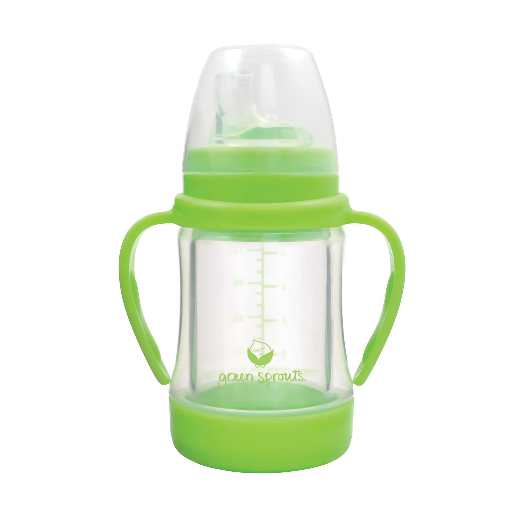 Green Sprouts Silicone Kids Sippy Cup - Glass & Straw, Light Lime, Baby ...