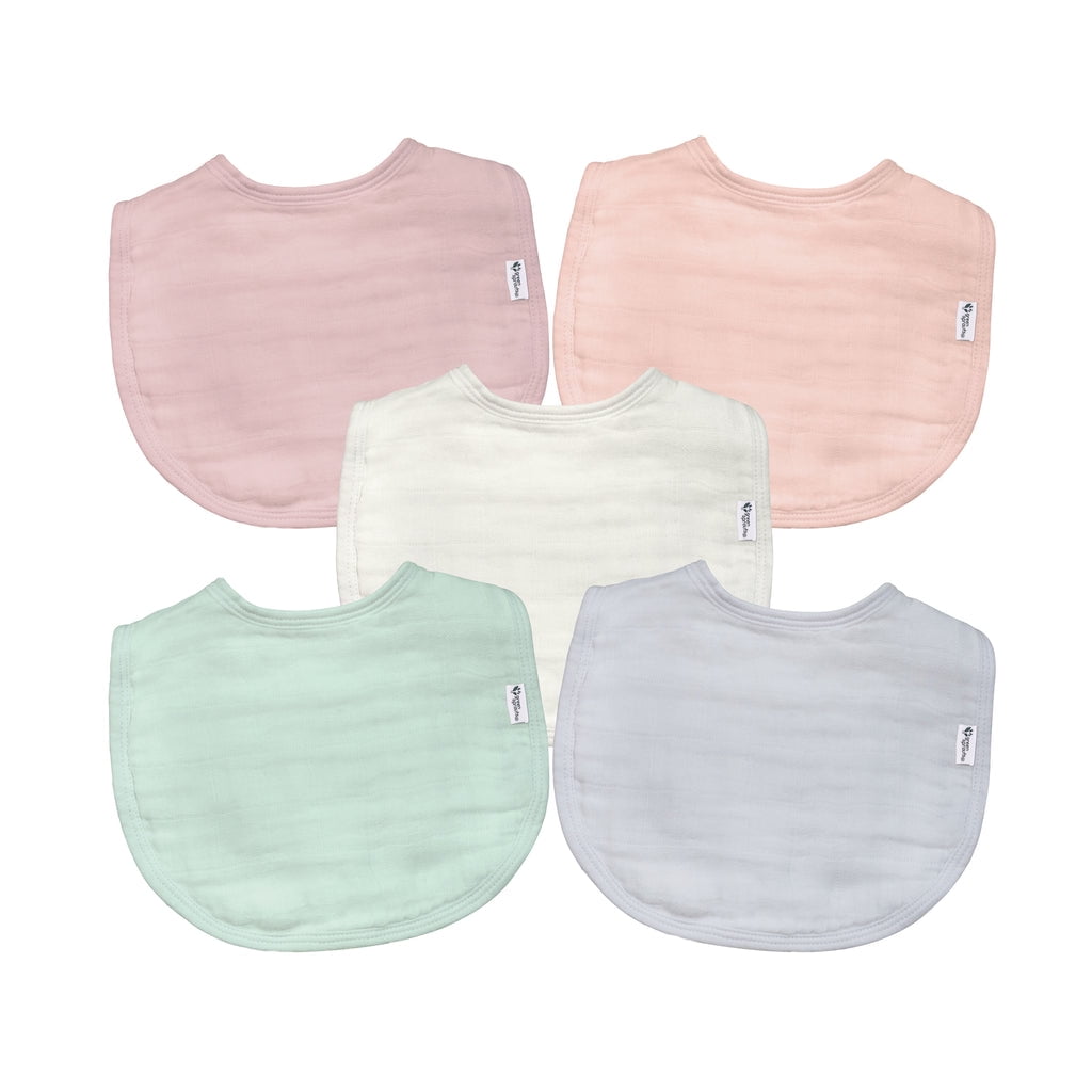 Green Sprouts Organic Cotton Muslin Feeding Baby Bibs, Snap Closure ...