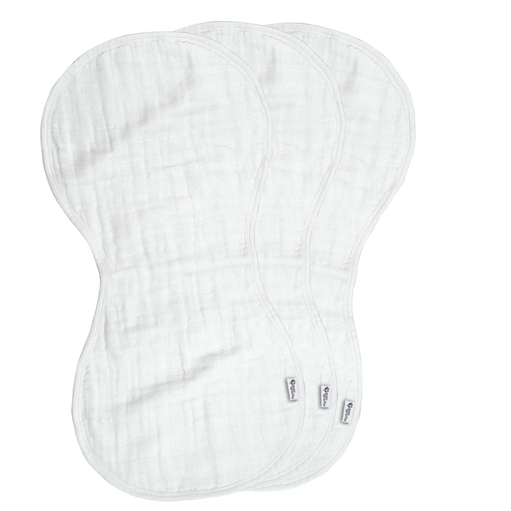 green sprouts Organic Cotton Muslin Burp Cloths(3pk)-White Set ...