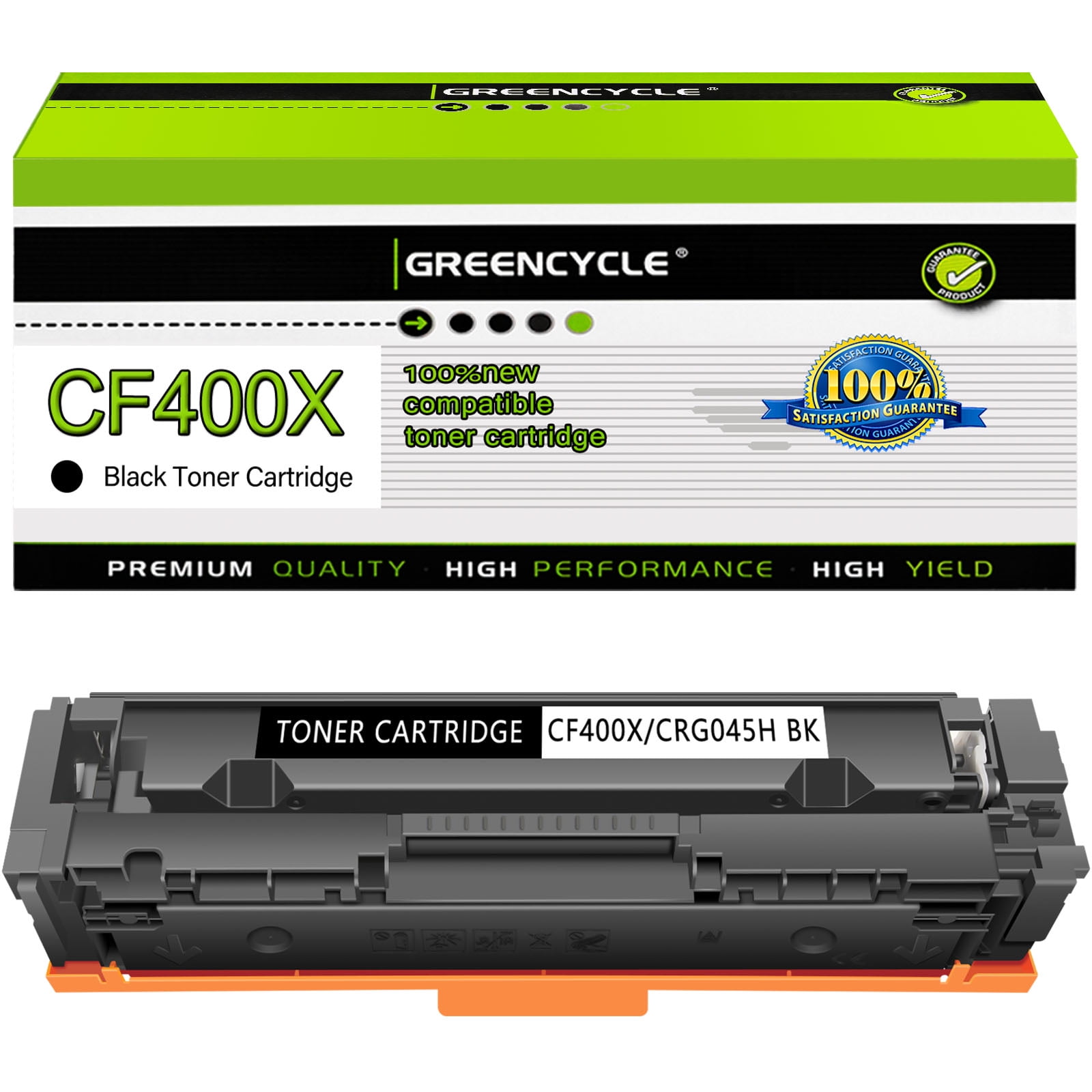 greencycle 1 Pack 201X CF400X Compatible Toner Cartridge Replacement ...