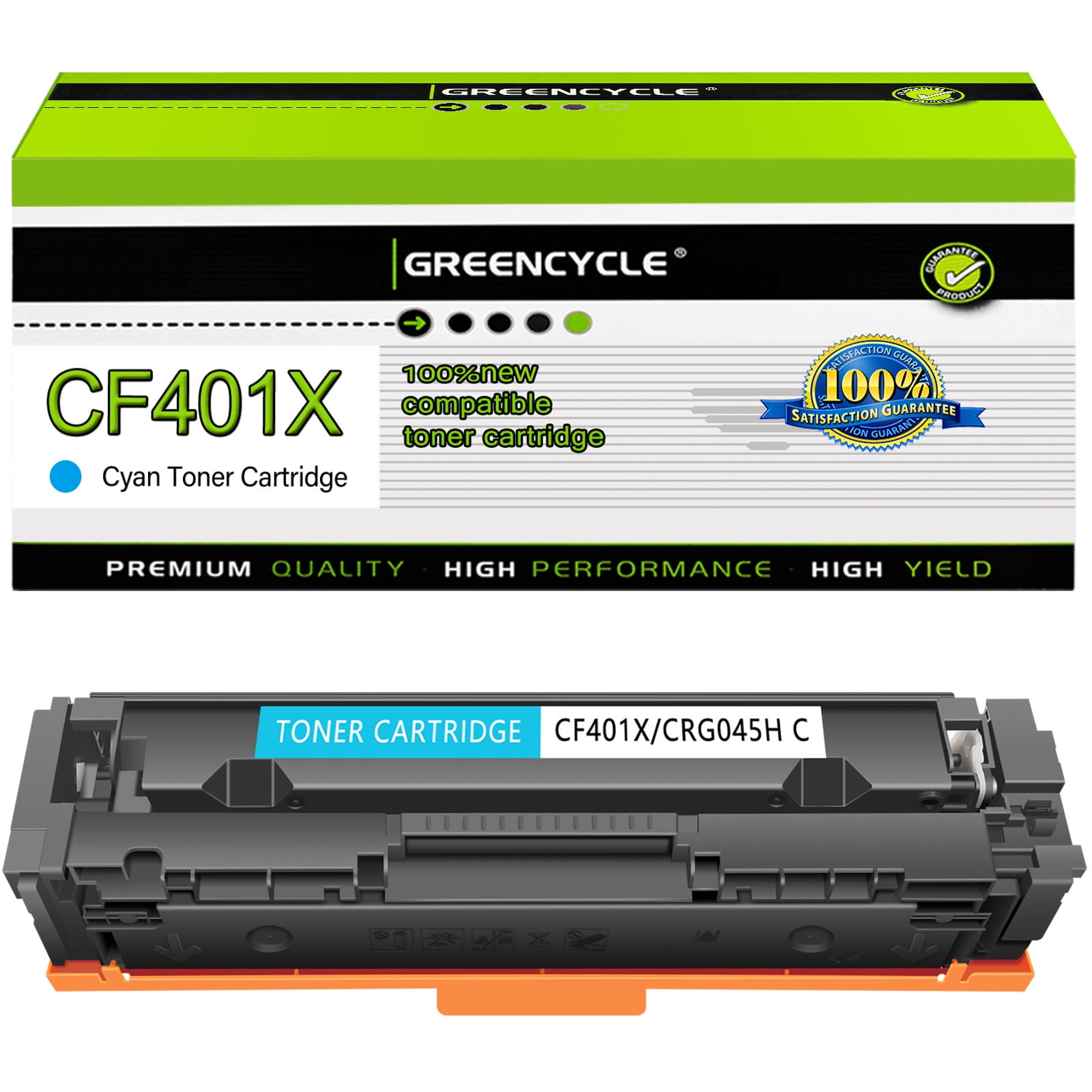greencycle 1 Pack 201X CF401X Compatible Toner Cartridge Replacement ...