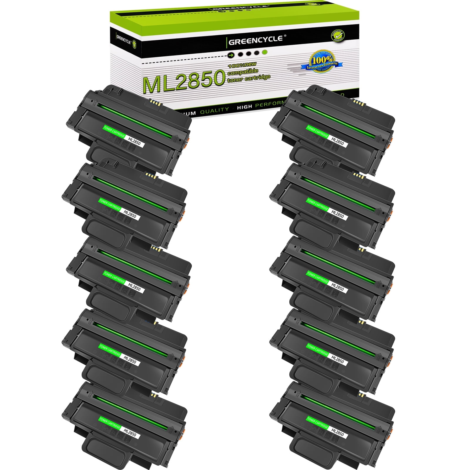 greencycle 10 Pack ML-D2850B Toner Cartridge High Yield Compatible for ...