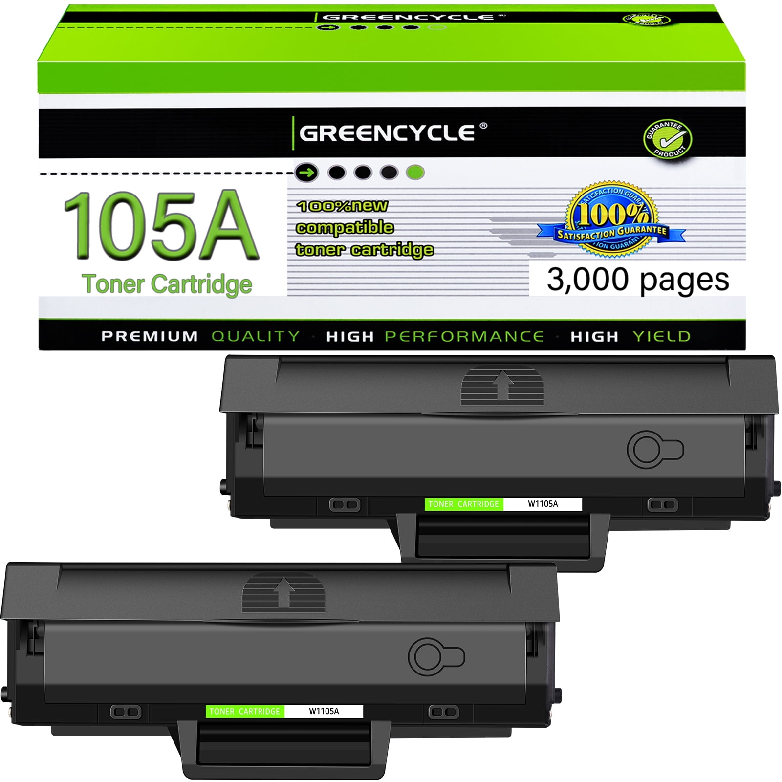 greencycle 105A Compatible Toner Cartridge Replacement for HP 105A 105 ...