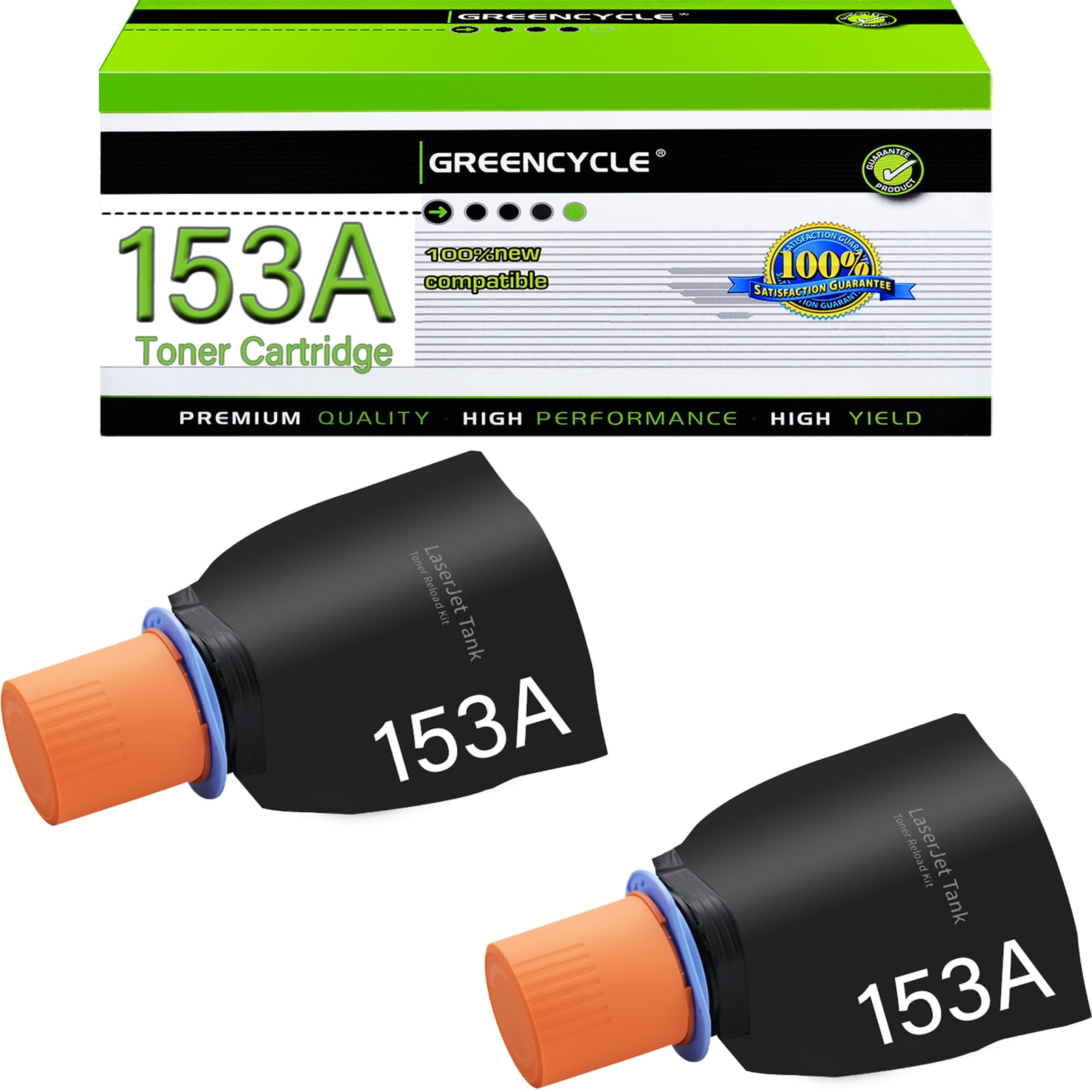 greencycle 153A Compatible Black Toner Reload Kit Replacement for HP ...