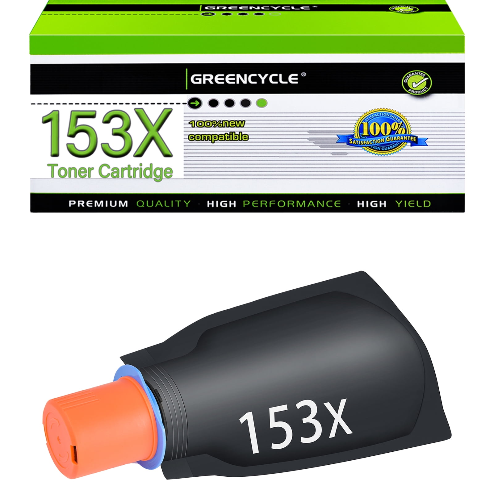greencycle 153X Compatible Black Toner Reload Kit Replacement for HP ...