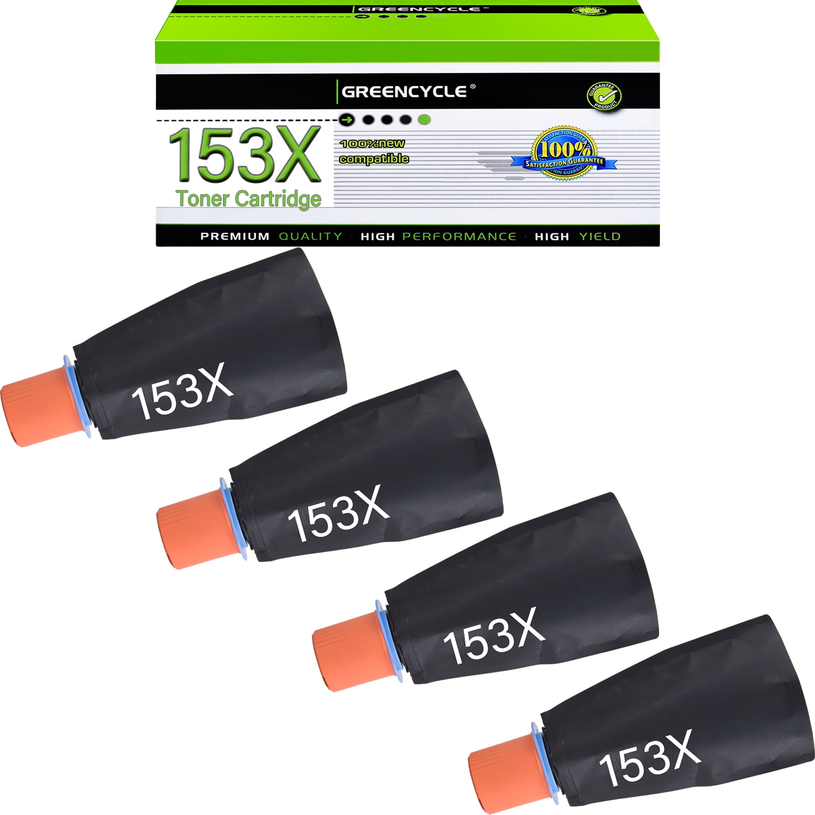 greencycle 153X Compatible Black Toner Reload Kit Replacement for HP ...