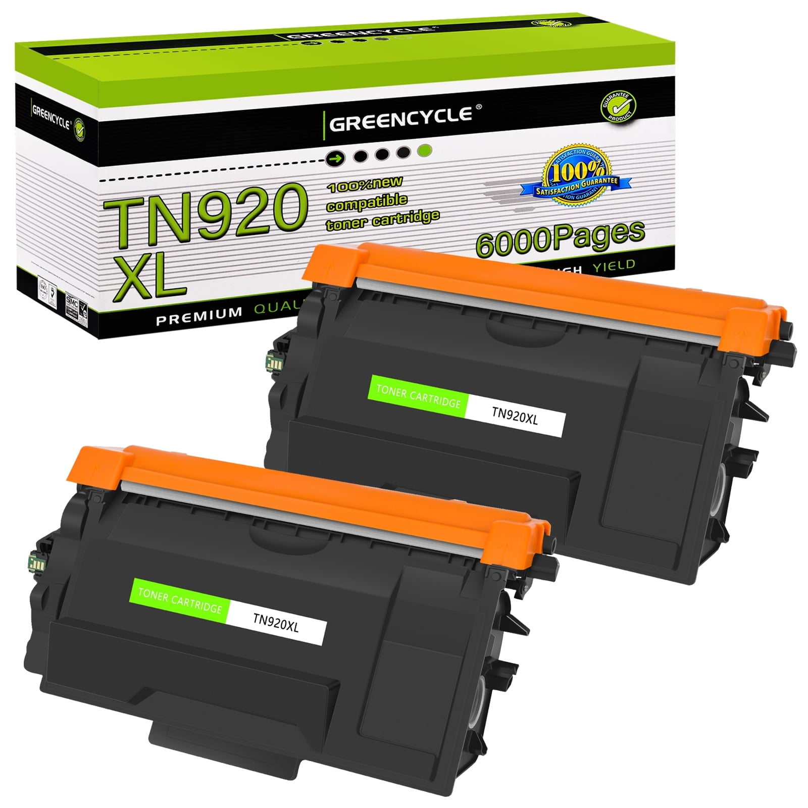 greencycle 2 Pack Compatible Black Toner Cartridge Replacement for ...