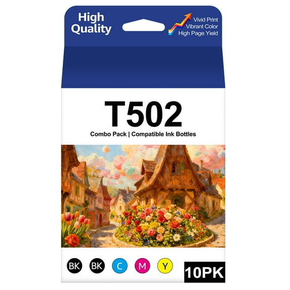 greencycle 502 Refill Ink Bottle Replacement for T502 Ink Works with ET ...