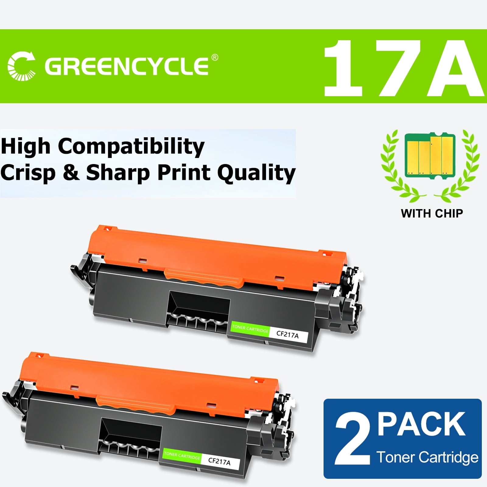 greencycle CF217A Toner Cartridge Replacement Compatible for HP 17A ...