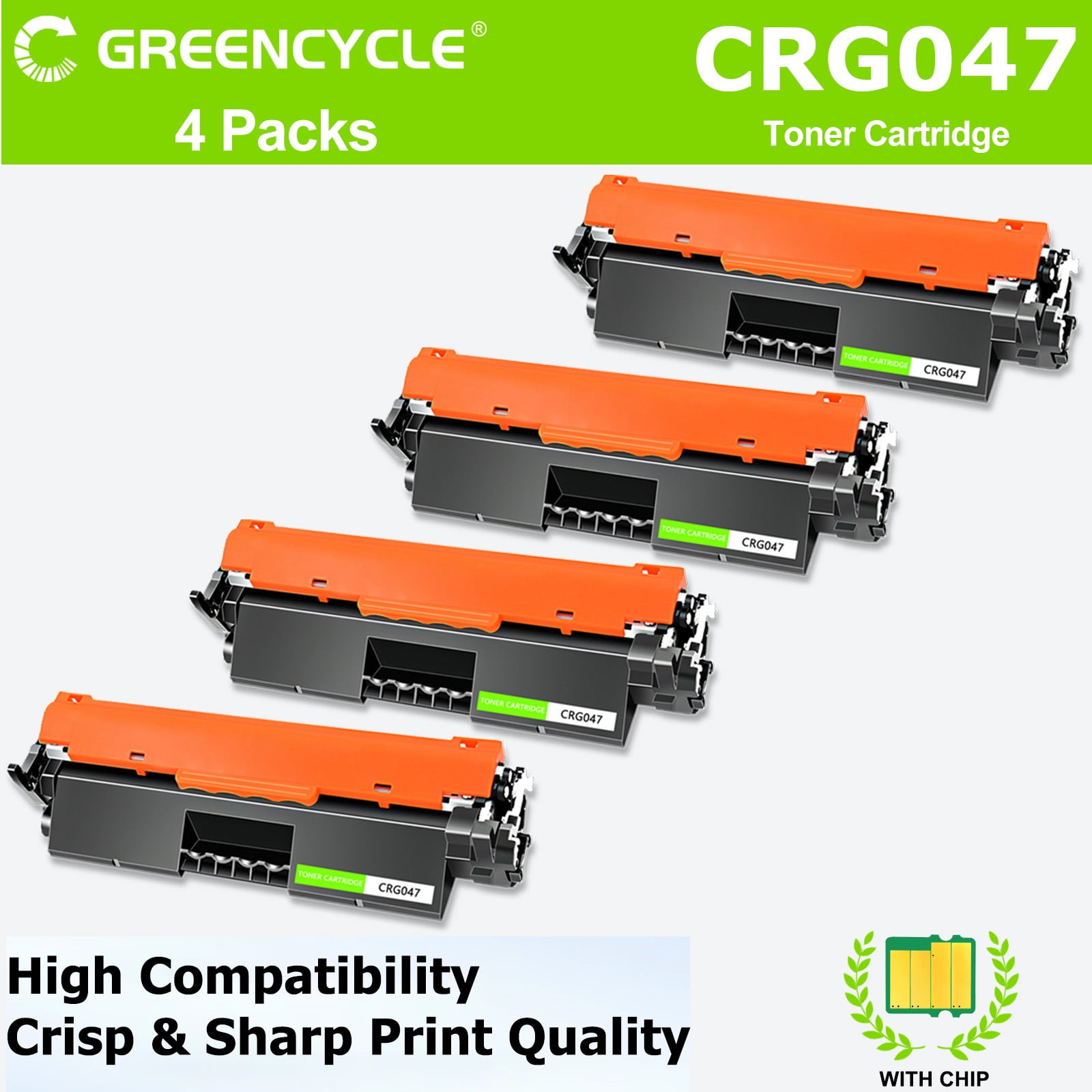 greencycle CRG047 Toner Cartridge Replacement Compatible for Canon 047 ...