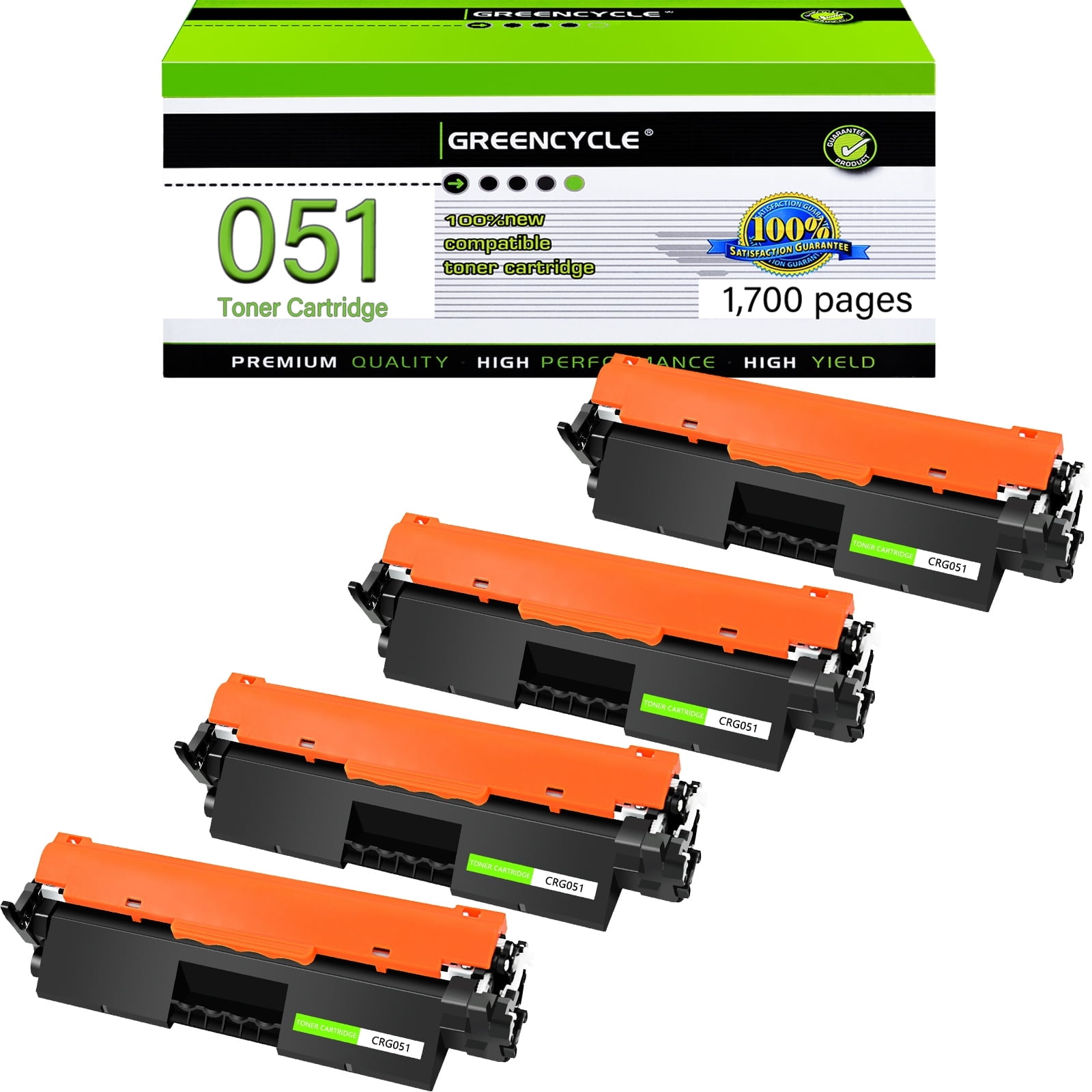 greencycle CRG051 Toner Cartridge Replacement Compatible for CANON 051 ...