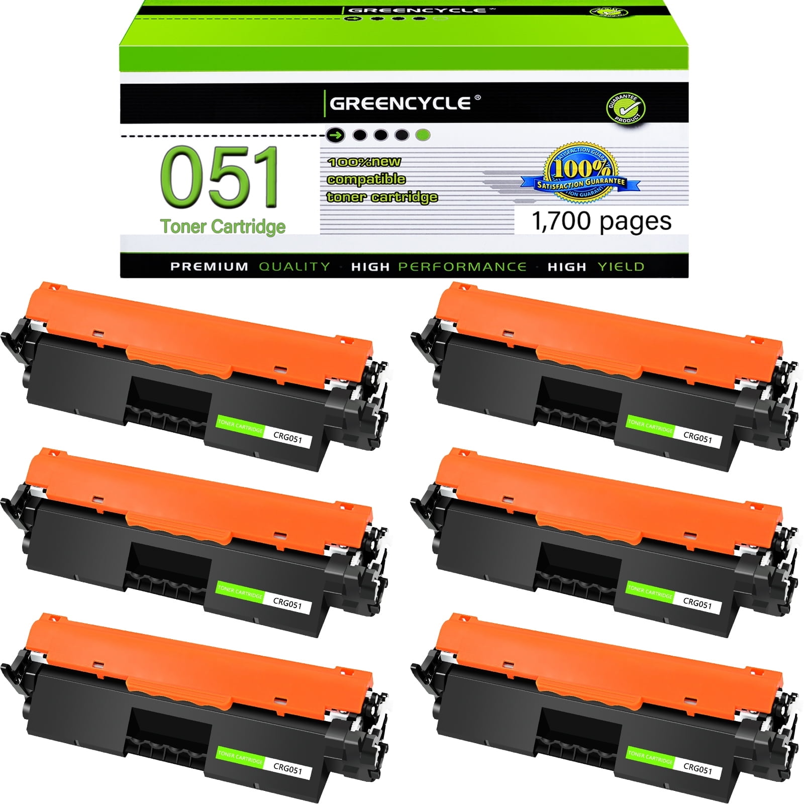 greencycle CRG051 Toner Cartridge Replacement Compatible for CANON 051 ...