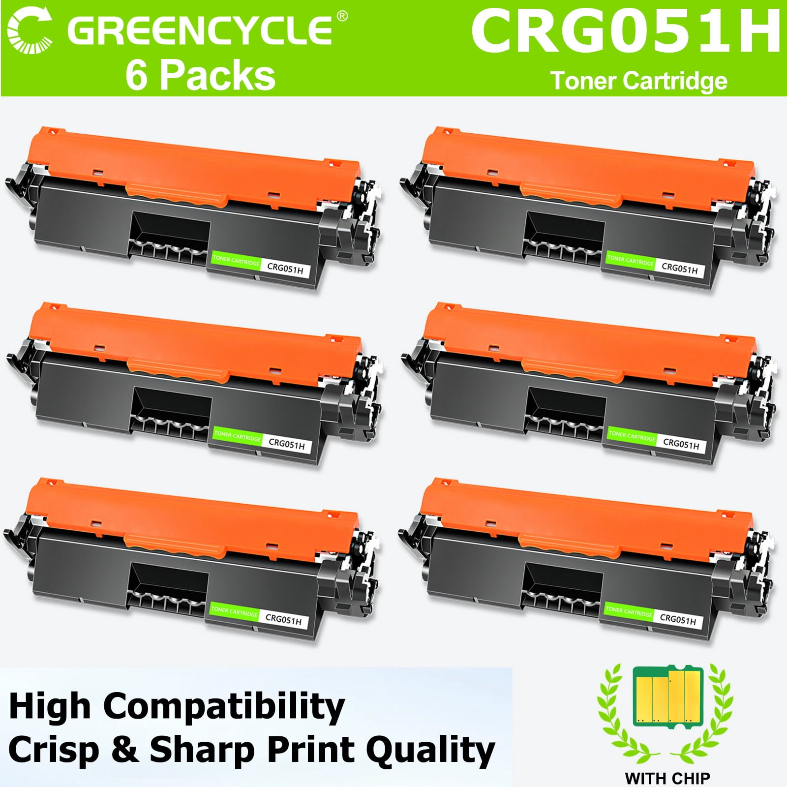 greencycle CRG051H Toner Cartridge Replacement Compatible for Canon ...