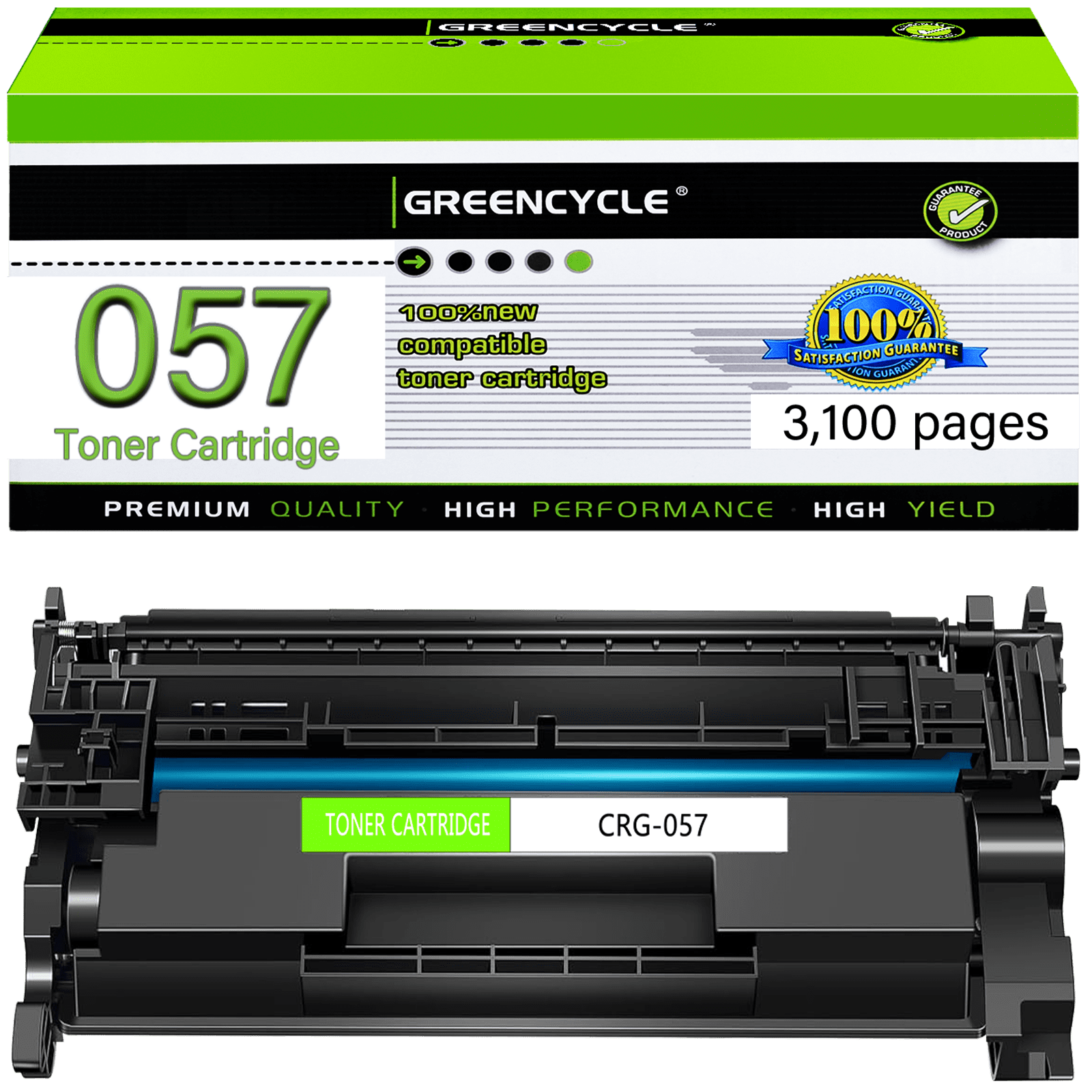 greencycle CRG057 Compatible Toner Cartridge Replacement for Canon 057 ...