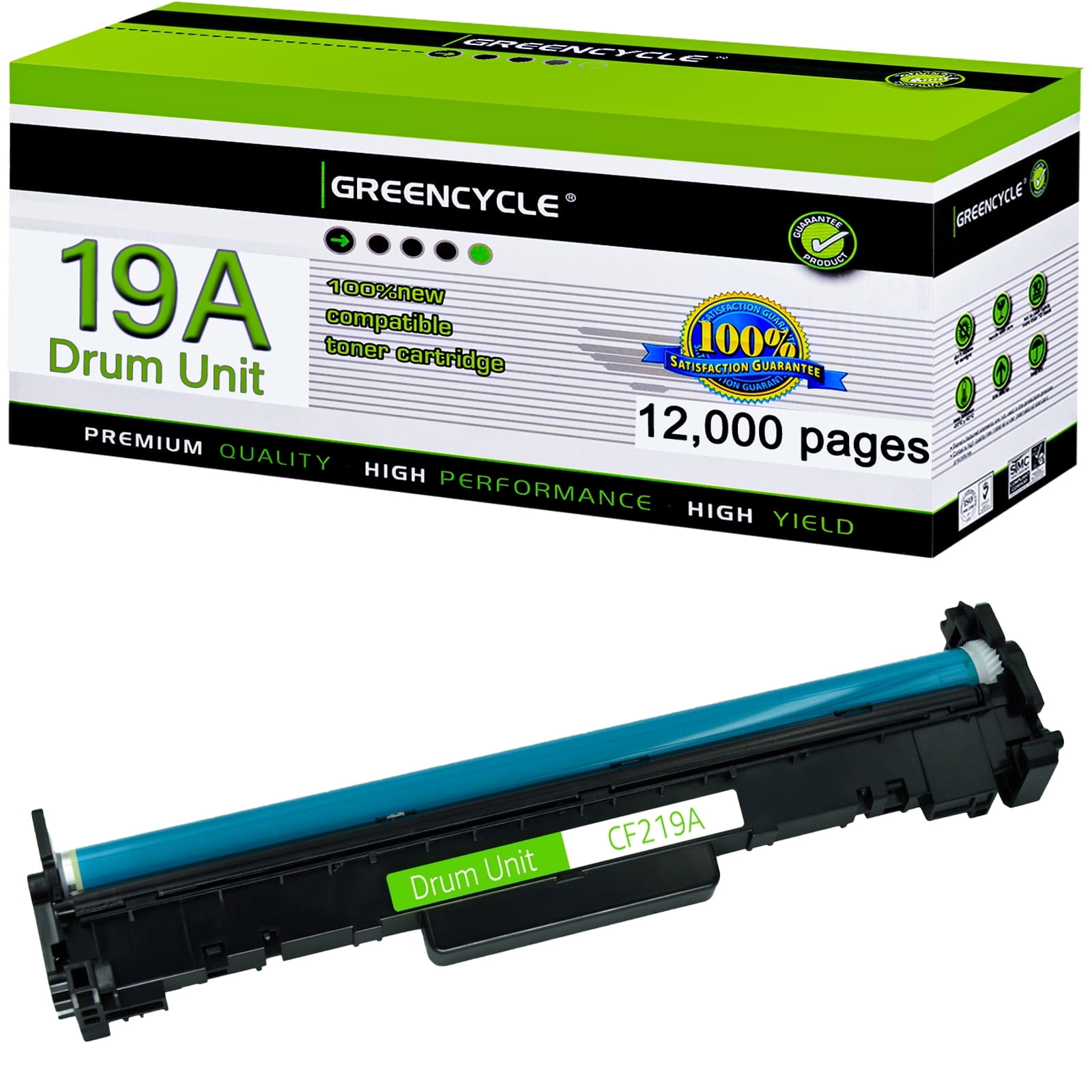 greencycle Compatible Replacement for HP 19A Drum Unit CF219A Drum Kit ...
