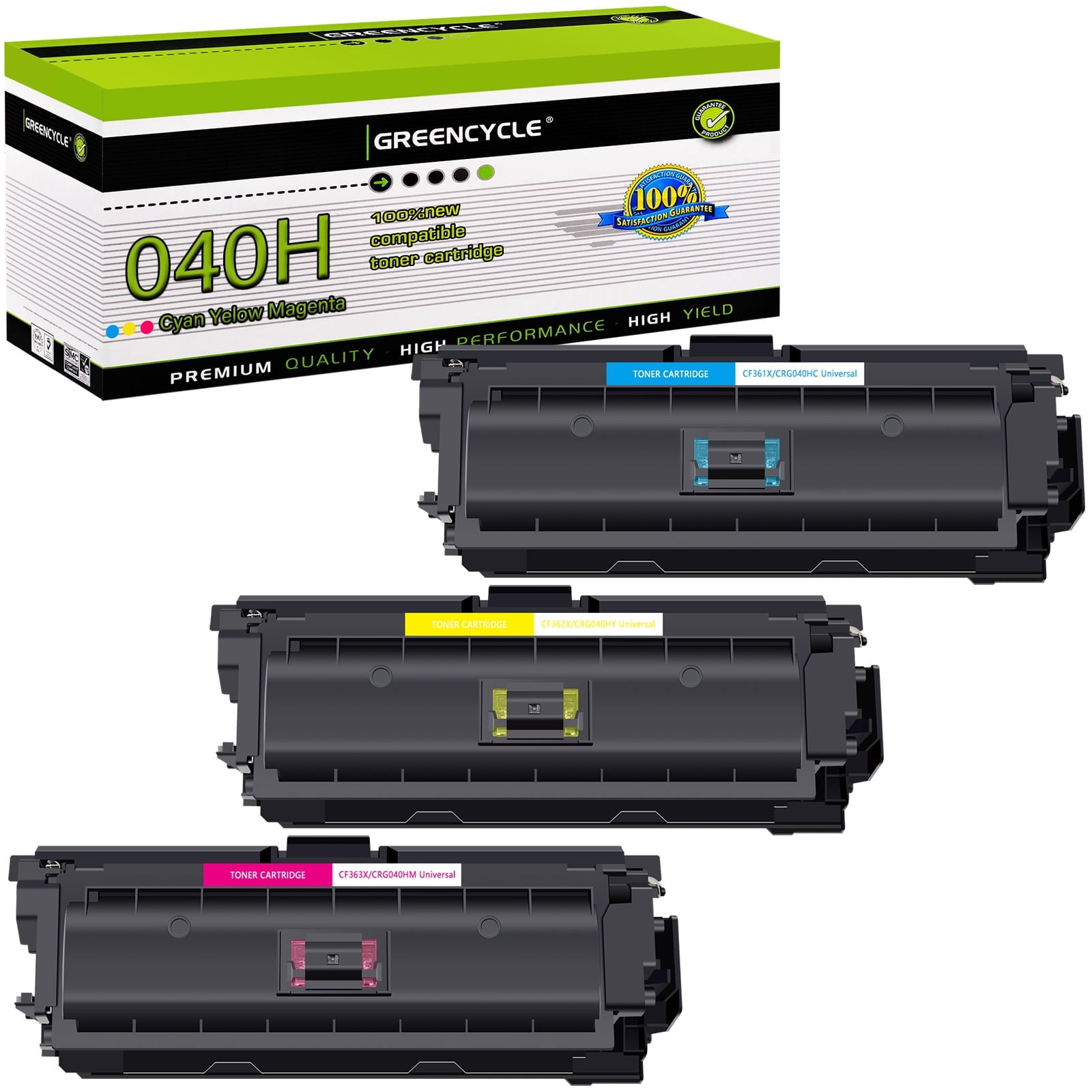greencycle Compatible Toner Cartridge Replacement for Canon 040 040H ...