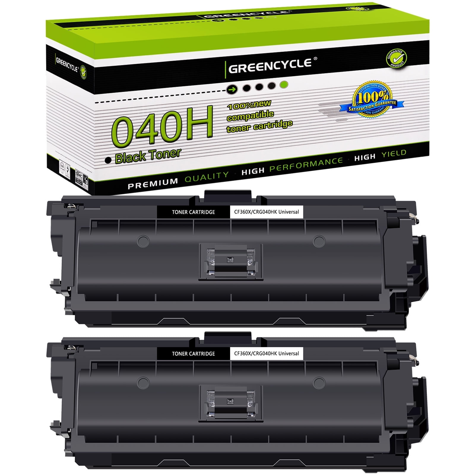 greencycle Compatible Toner Cartridge Replacement for Canon 040 040H CRG040 CRG040H CRG040HBK to ...