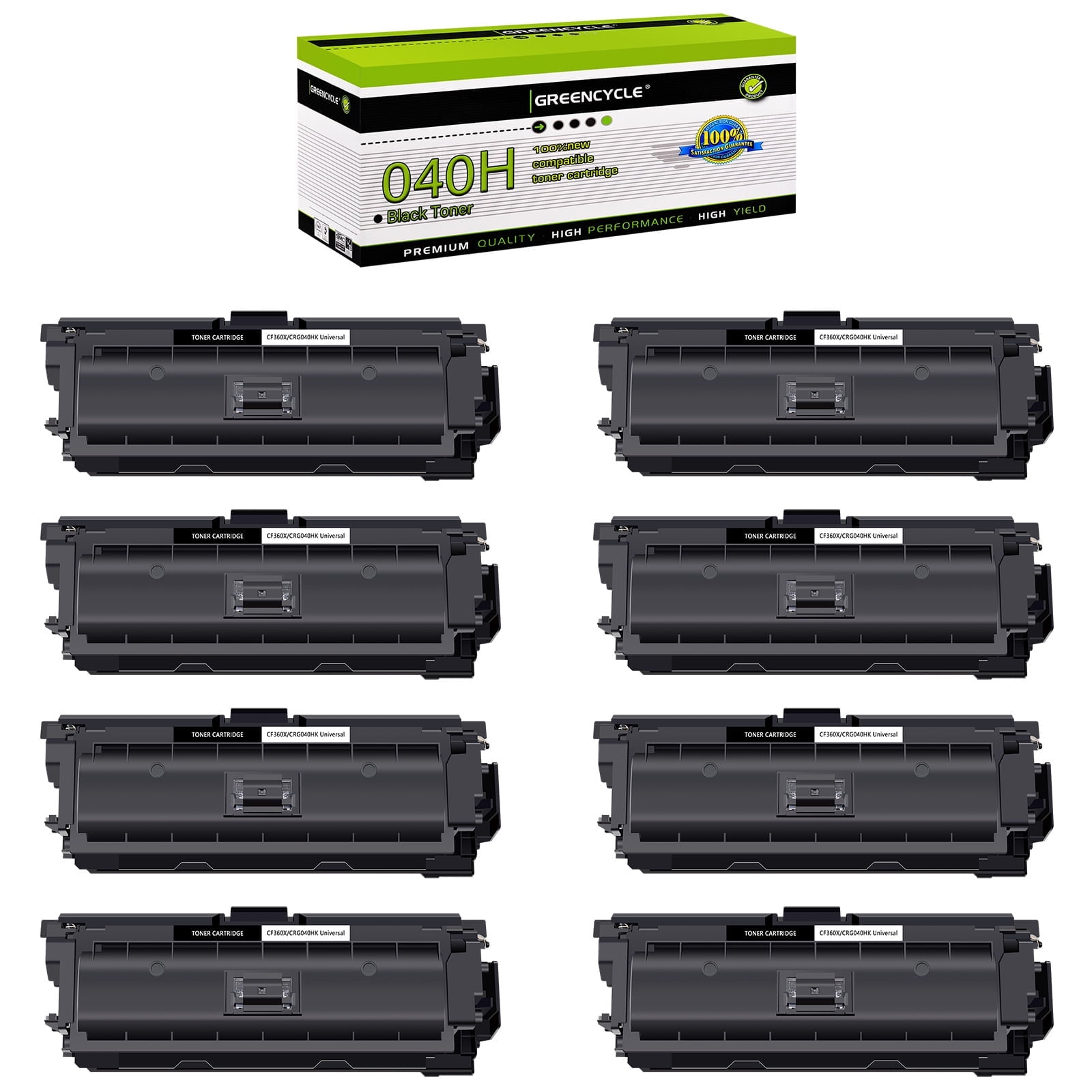 greencycle Compatible Toner Cartridge Replacement for Canon 040 040H CRG040 CRG040H CRG040HBK to ...