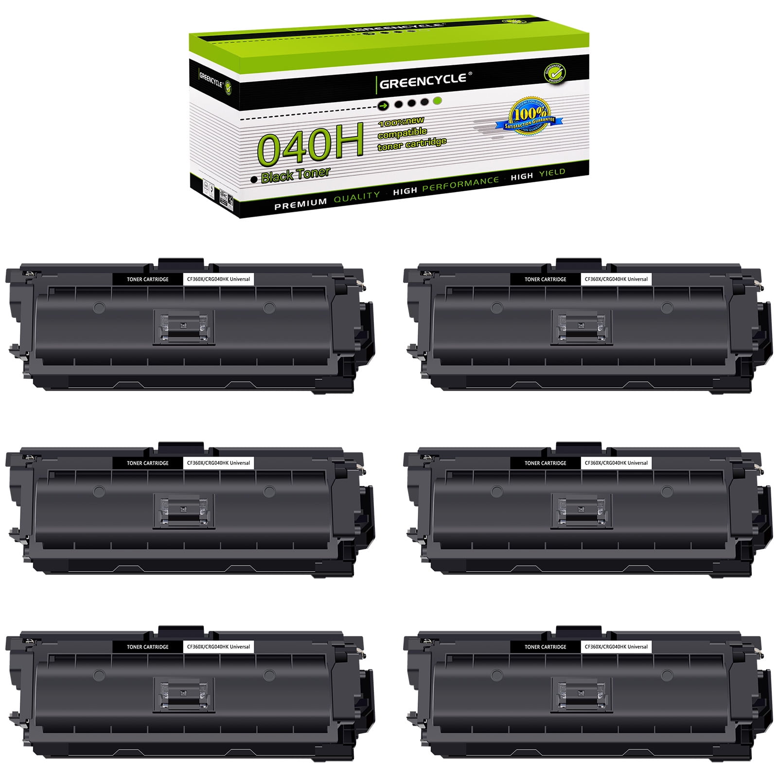 greencycle Compatible Toner Cartridge Replacement for Canon 040 040H CRG040 CRG040H CRG040HBK to ...
