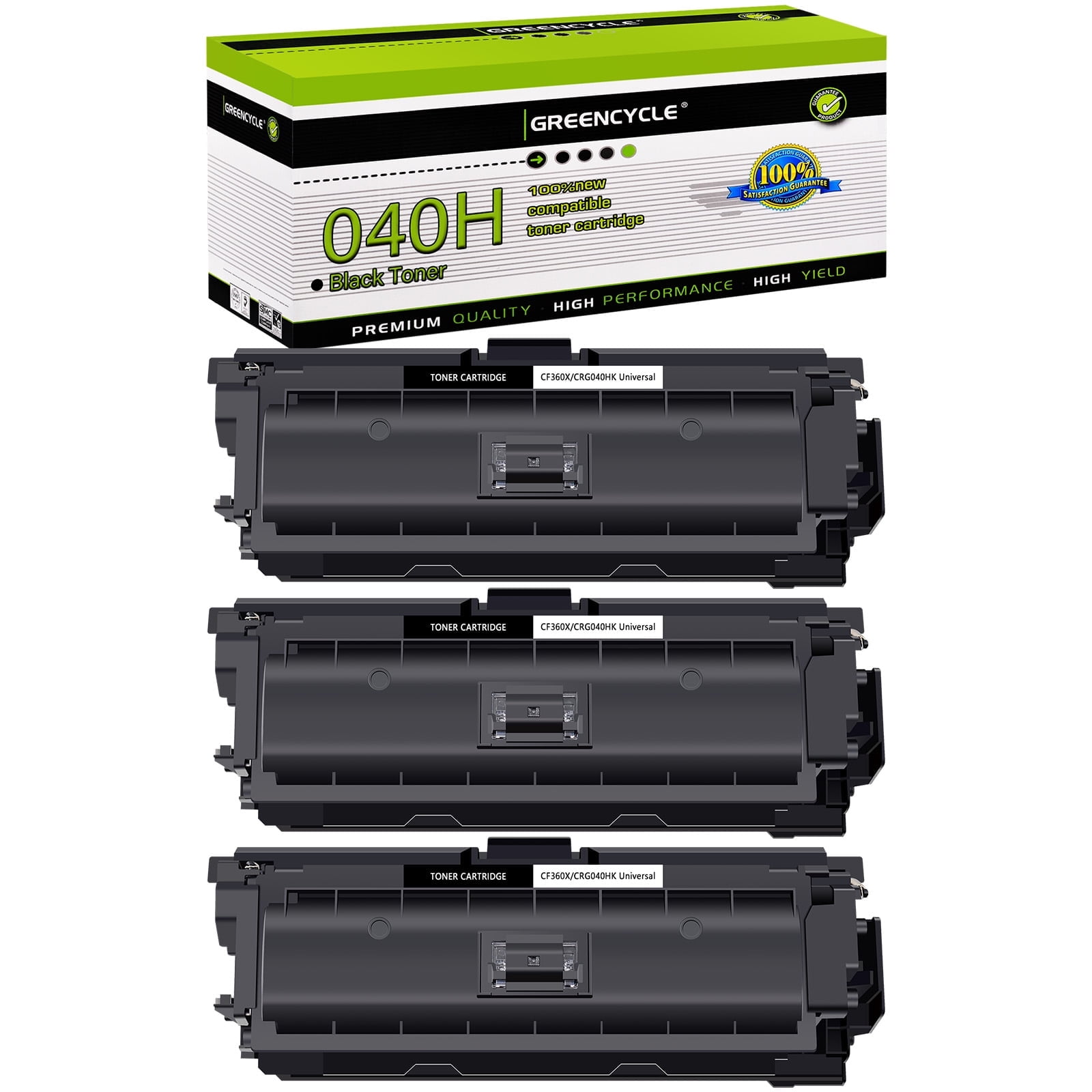 greencycle Compatible Toner Cartridge Replacement for Canon 040 040H ...