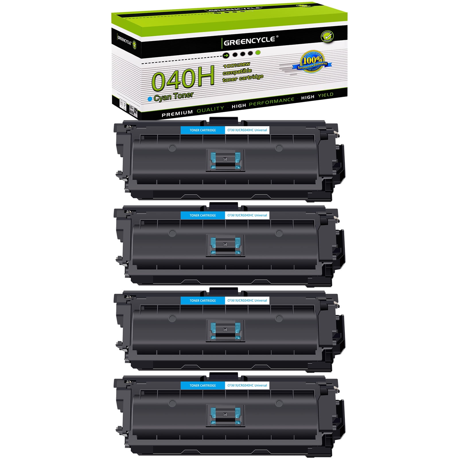 greencycle Compatible Toner Cartridge Replacement for Canon 040 040H CRG040 CRG040H CRG040HC to ...