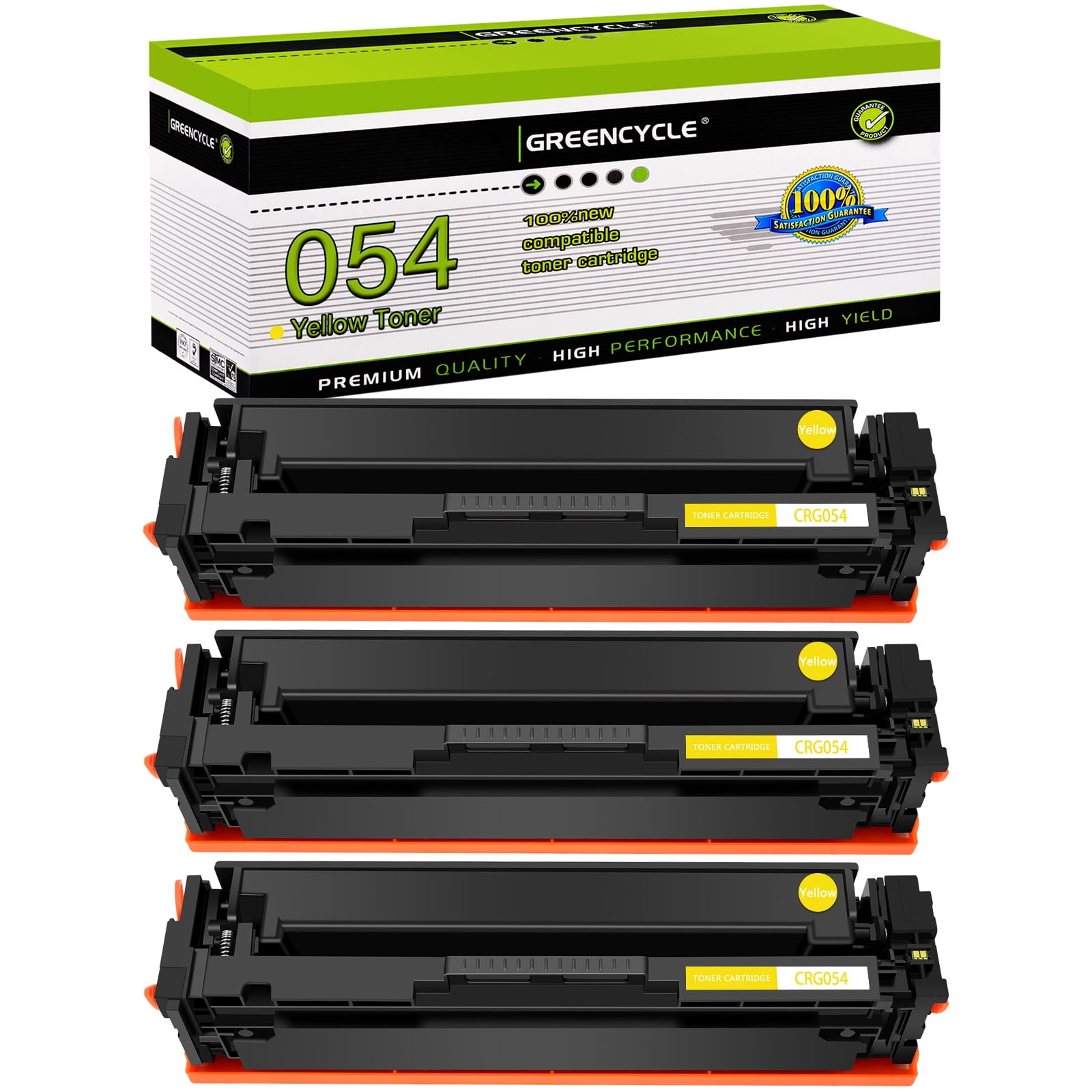 greencycle Compatible Toner Cartridge Replacement for Canon 054 CRG054 CRG054Y to use in Color ...