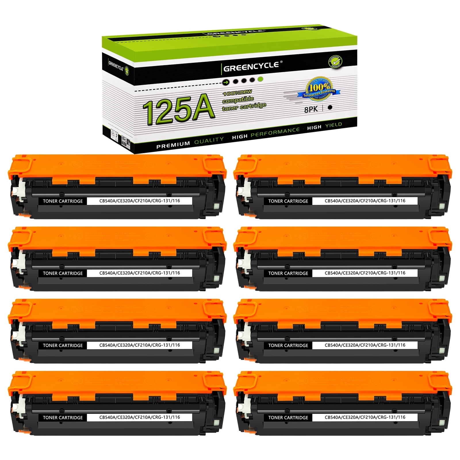greencycle Compatible Toner Cartridge Replacement for HP 125A CB540A to ...