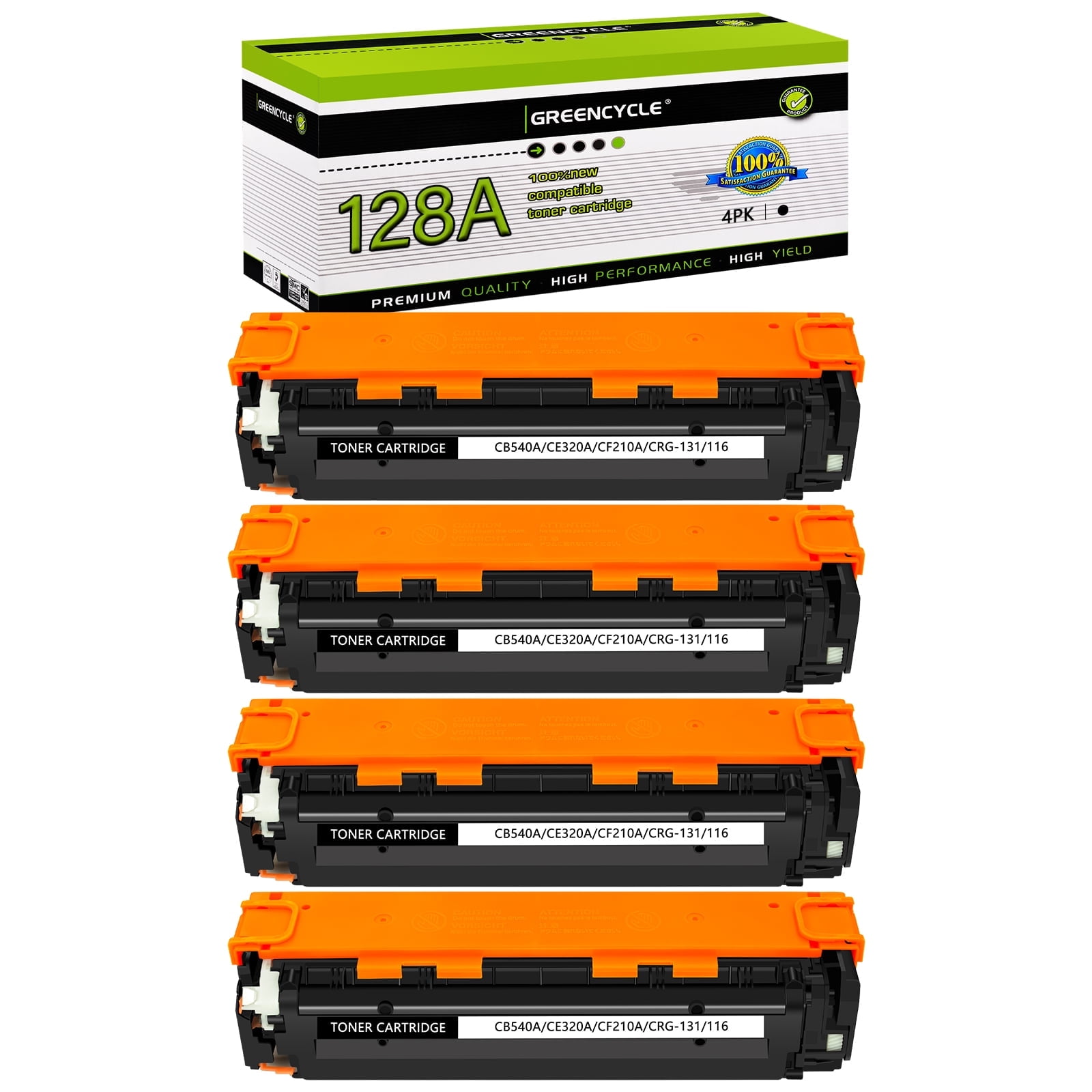 greencycle Compatible Toner Cartridge Replacement for HP 128A CE320A to use in LaserJet Pro ...