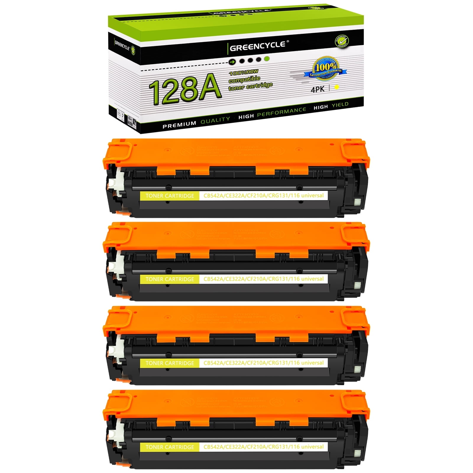 greencycle Compatible Toner Cartridge Replacement for HP 128A CE322A to ...