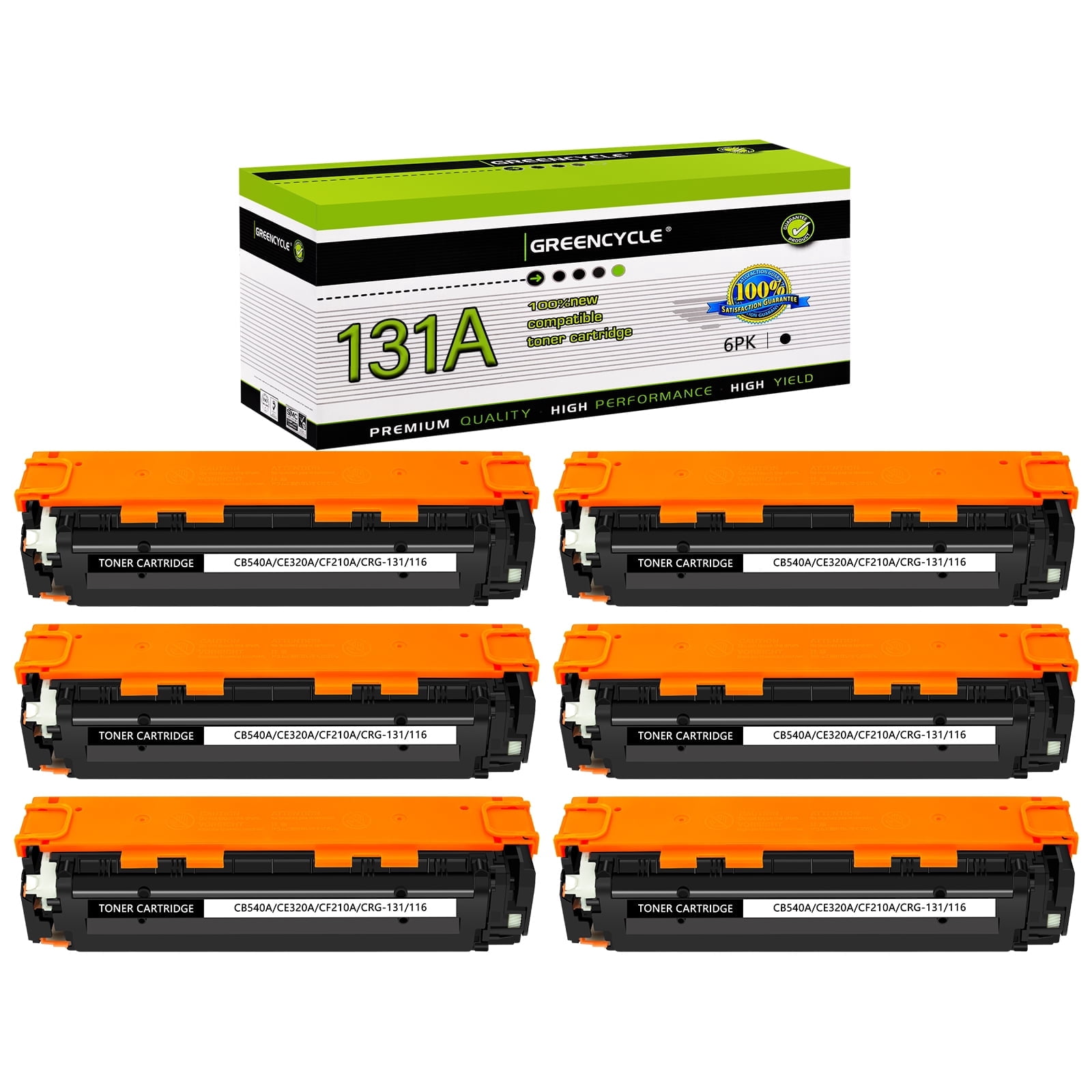 greencycle Compatible Toner Cartridge Replacement for HP 131A CF210A to use in Lase Jet Pro 200 ...