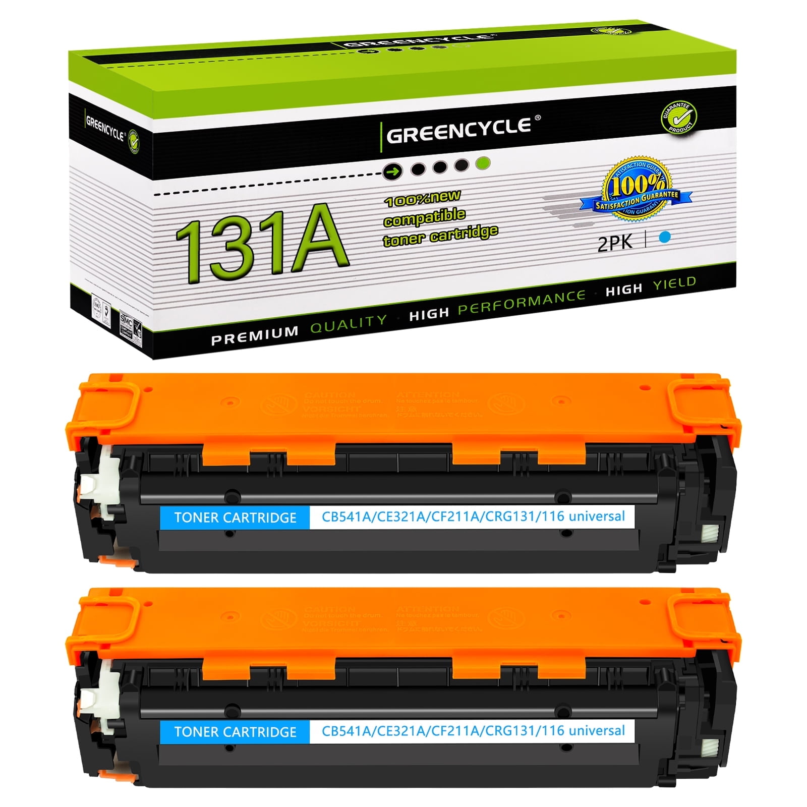 greencycle Compatible Toner Cartridge Replacement for HP 131A CF211A to ...