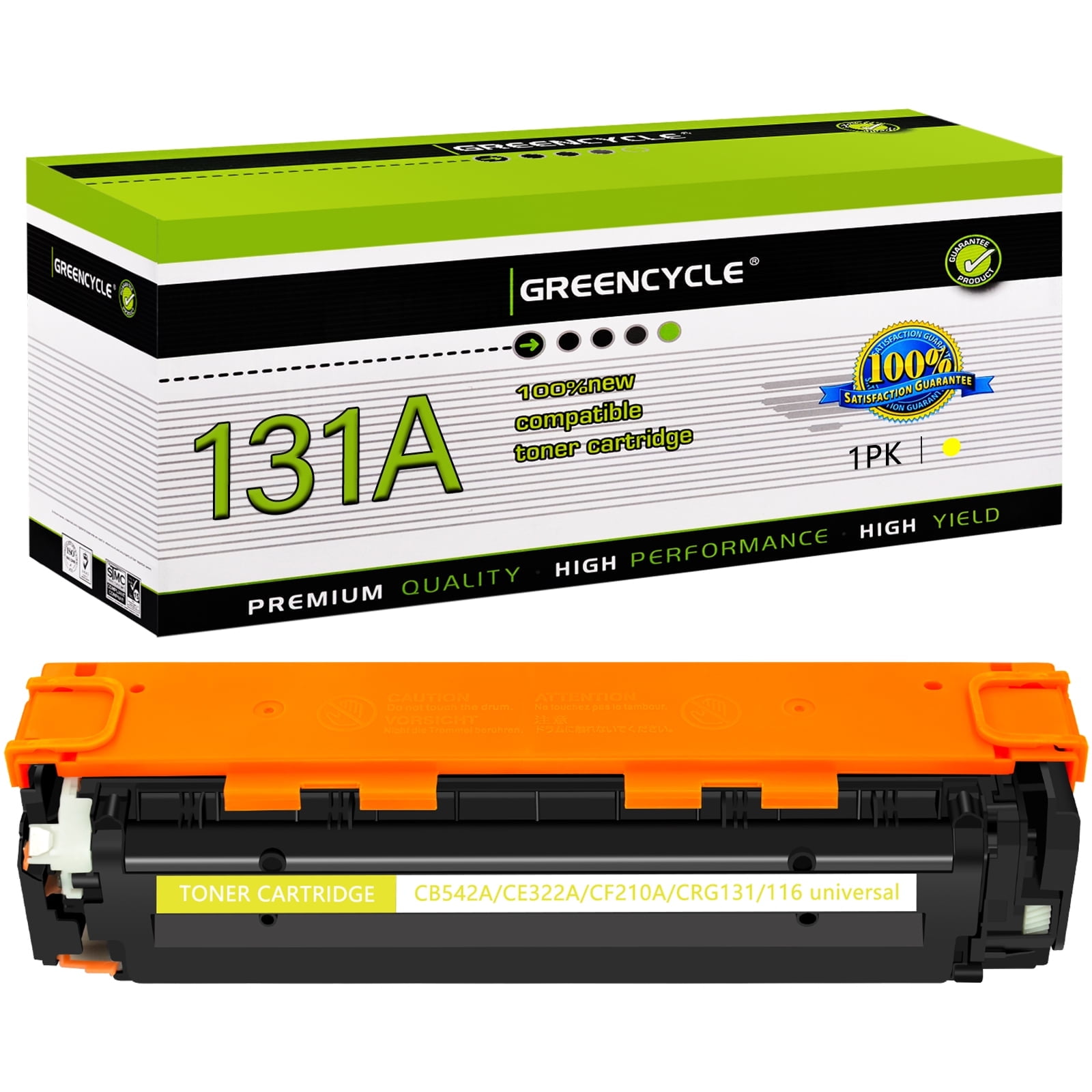 greencycle Compatible Toner Cartridge Replacement for HP 131A CF212A to ...