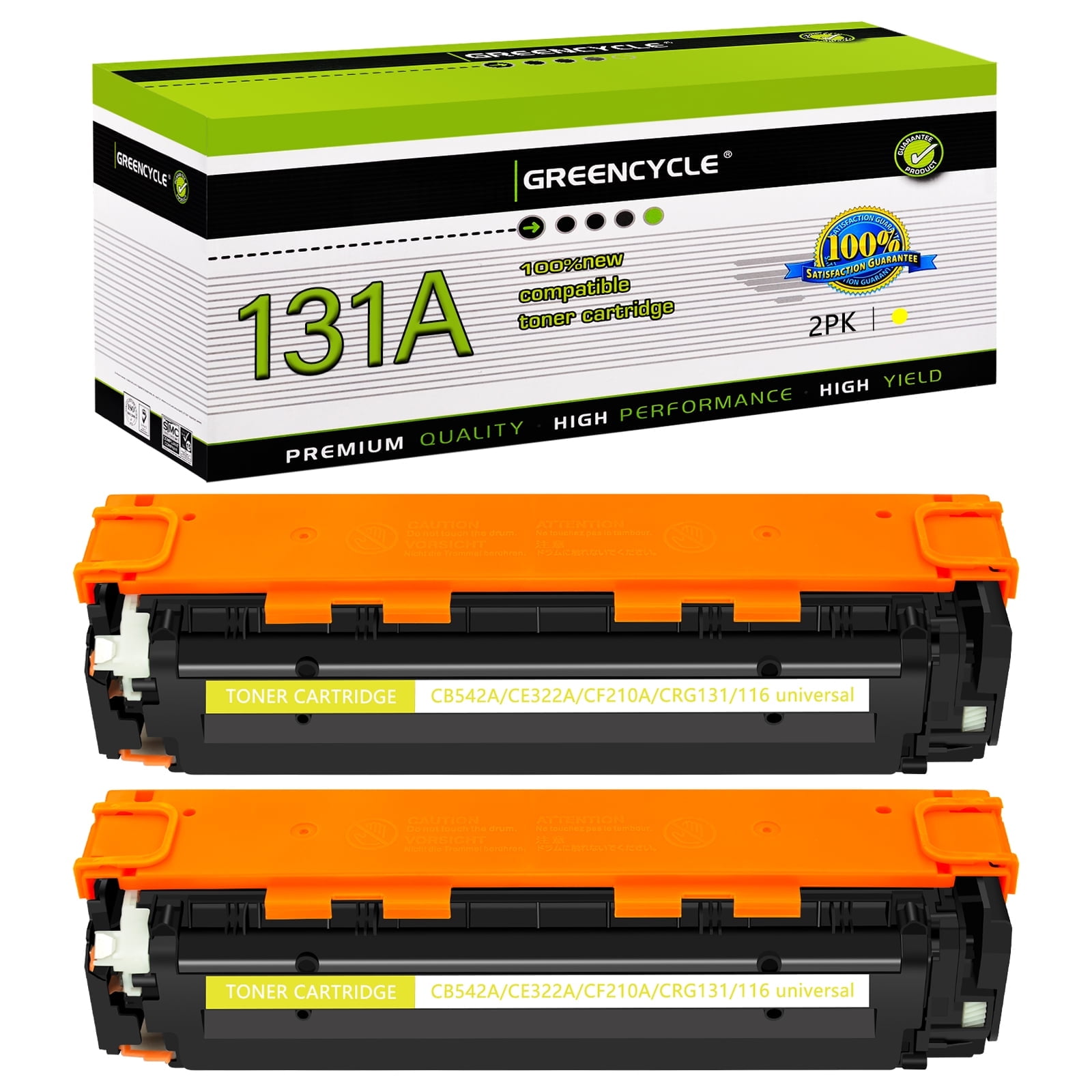 greencycle Compatible Toner Cartridge Replacement for HP 131A CF212A to ...