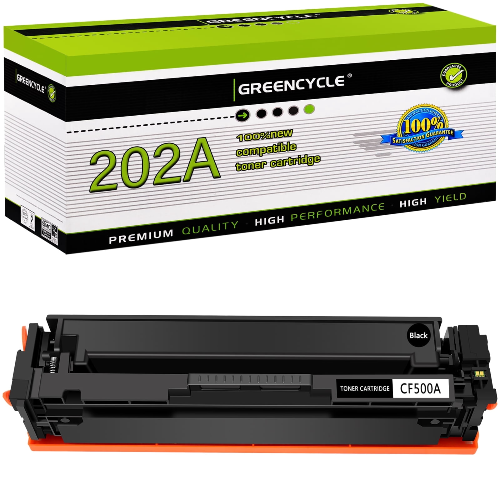 greencycle Compatible Toner Cartridge Replacement for HP 202A CF500A to ...