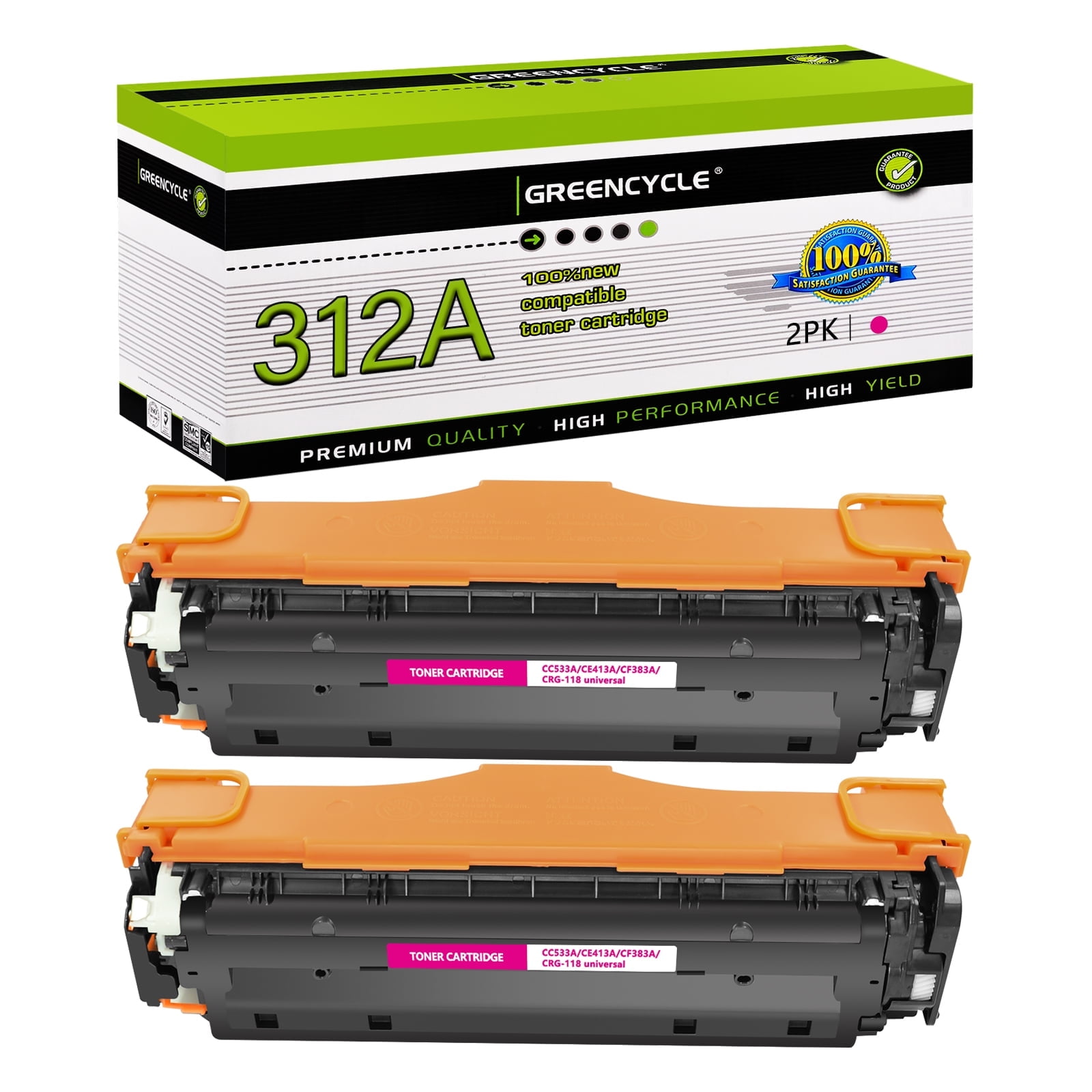 greencycle Compatible Toner Cartridge Replacement for HP 312A CF383A to ...