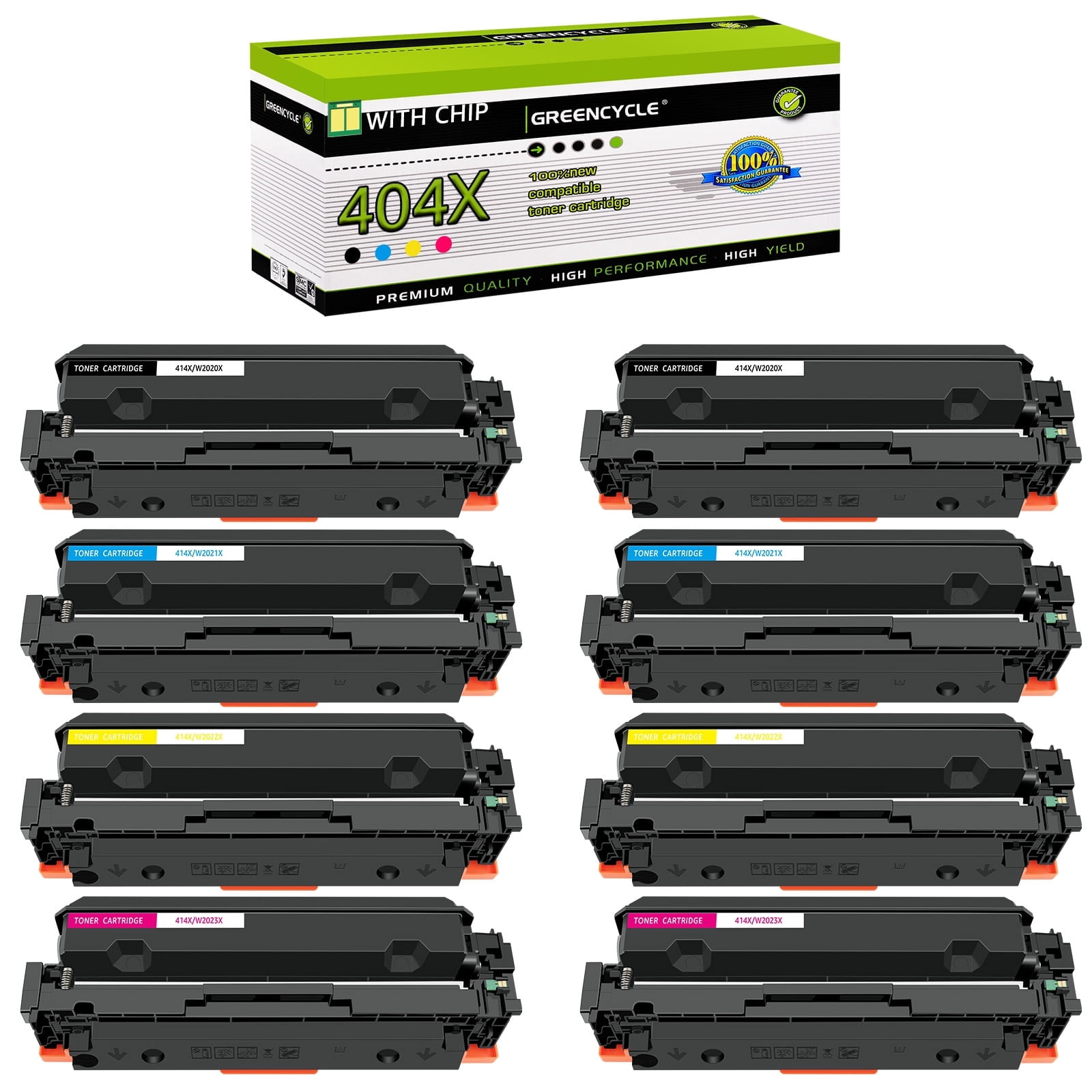 greencycle Compatible Toner Cartridge Replacement for HP 414X W2020X ...