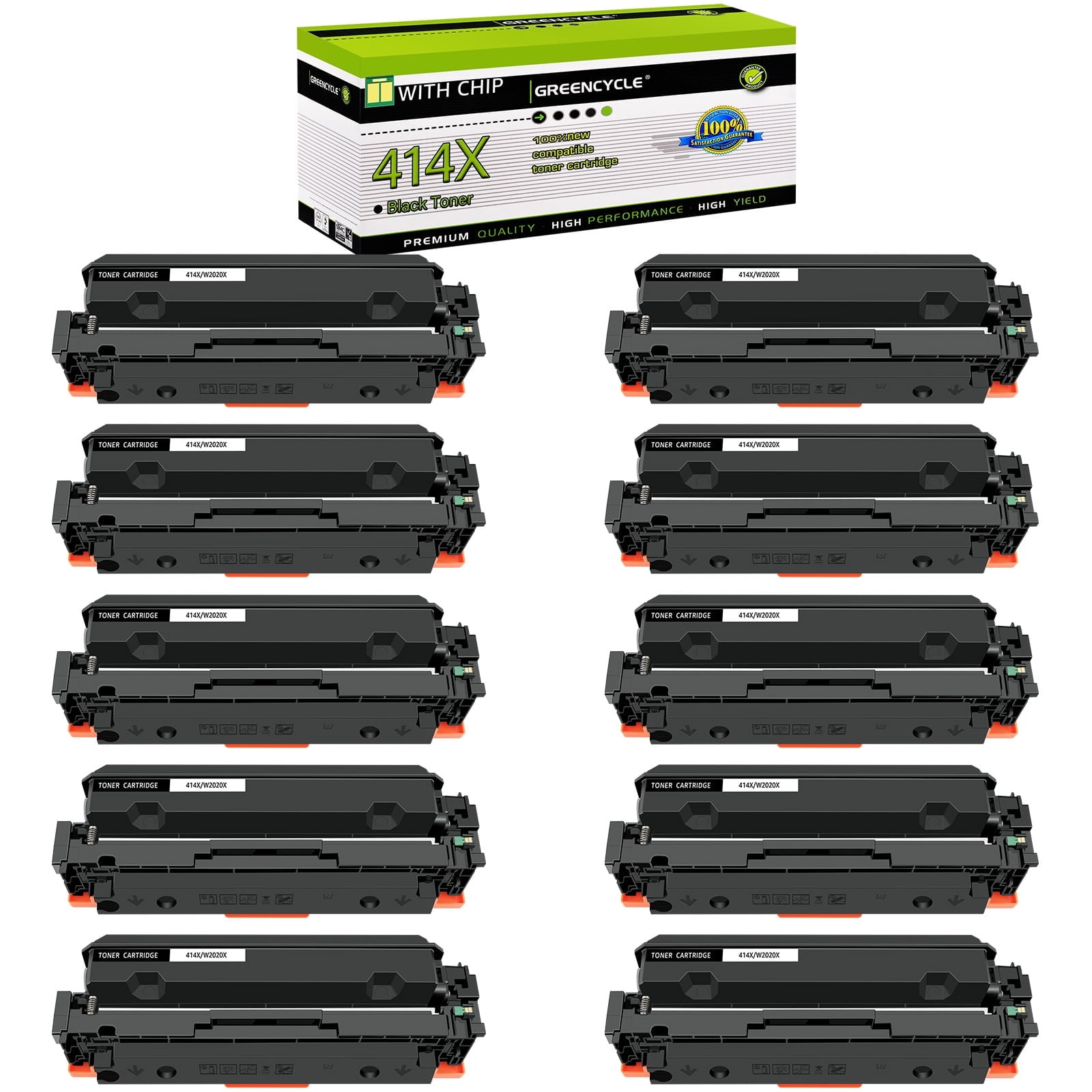 greencycle Compatible Toner Cartridge Replacement for HP 414X W2020X ...