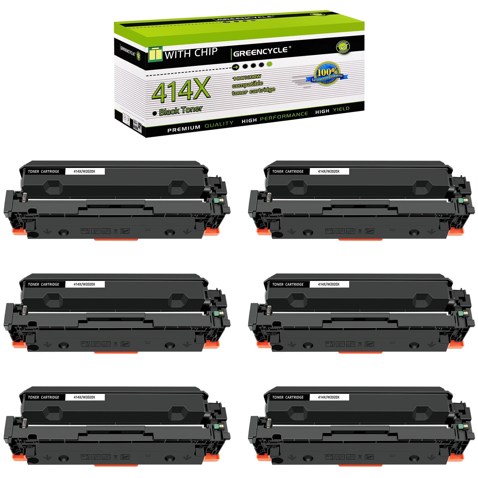 greencycle Compatible Toner Cartridge Replacement for HP 414X W2020X ...
