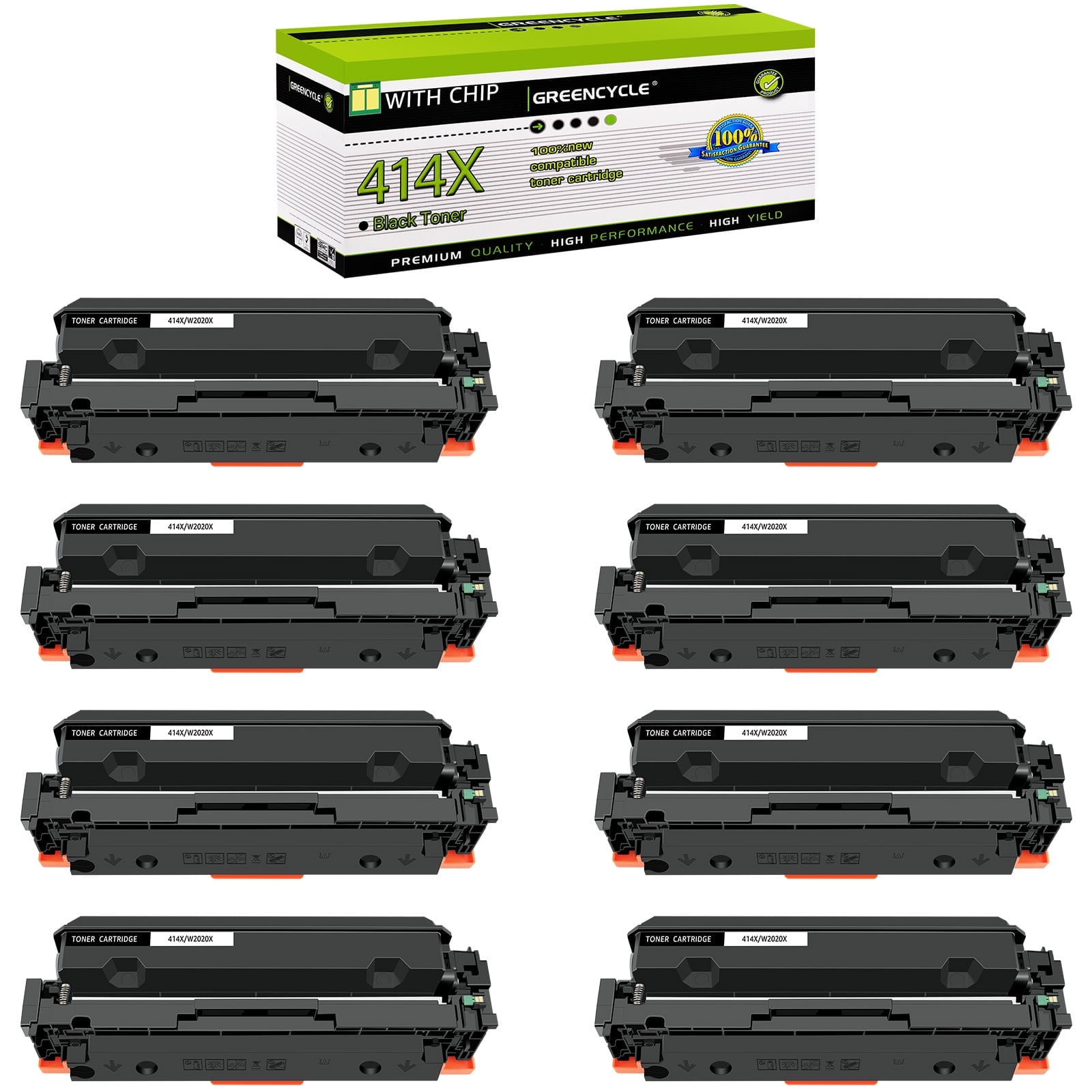 greencycle Compatible Toner Cartridge Replacement for HP 414X W2020X ...