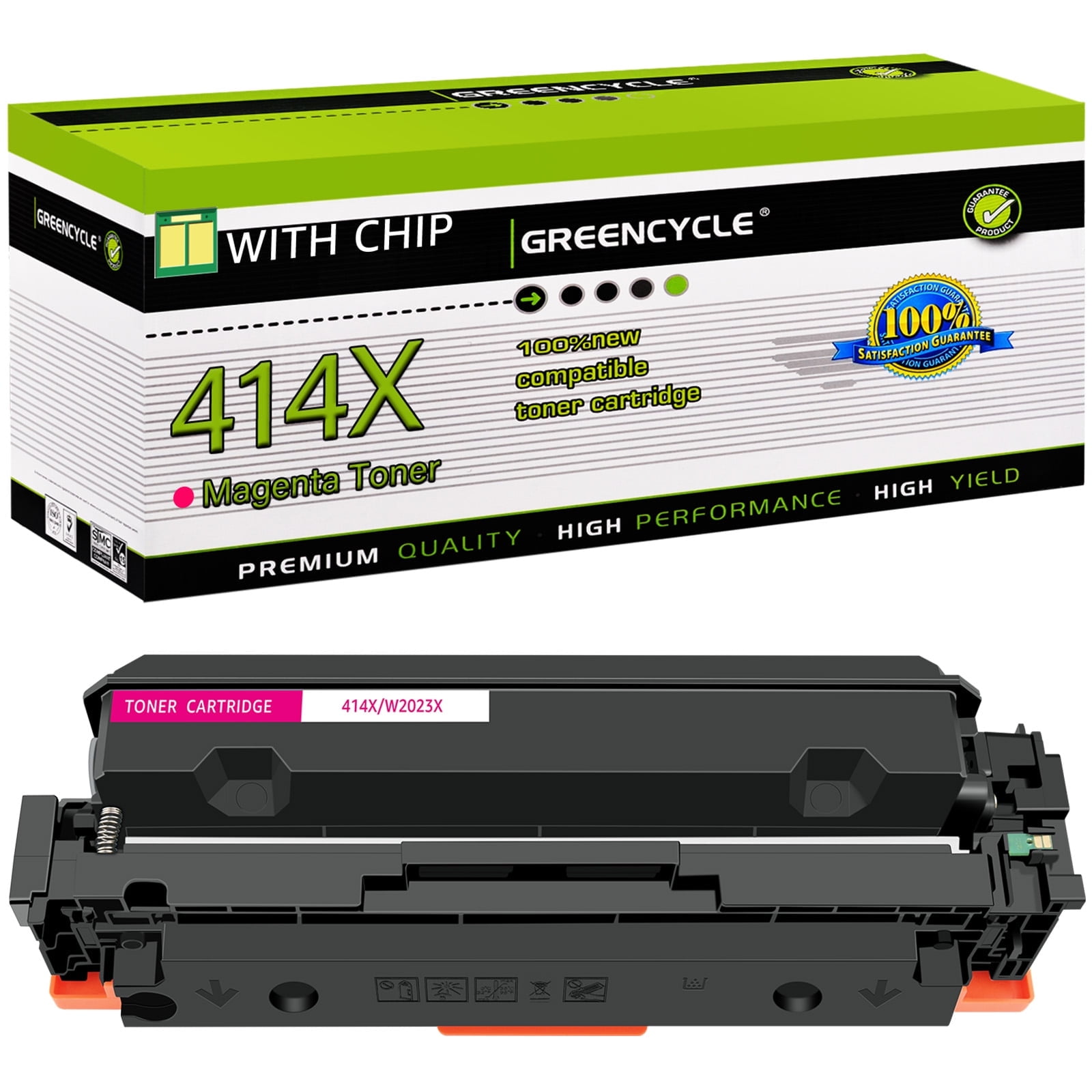 greencycle Compatible Toner Cartridge Replacement for HP 414X W2023X ...