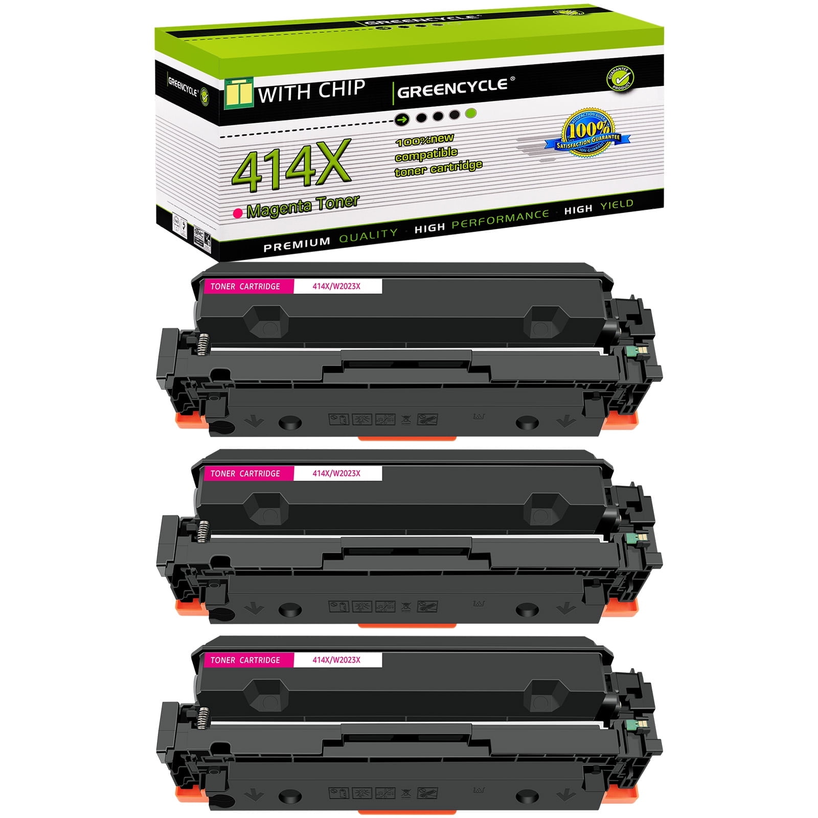 greencycle Compatible Toner Cartridge Replacement for HP 414X W2023X ...