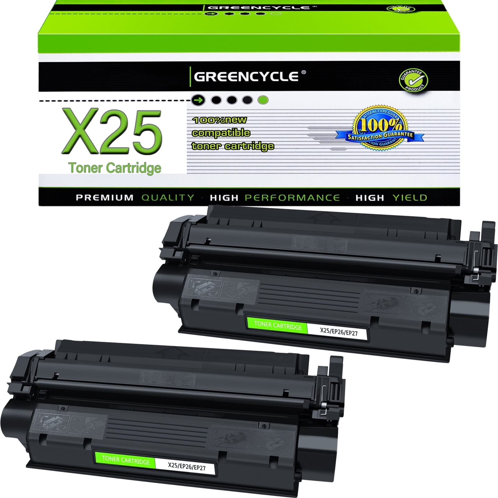 greencycle Compatible Toner Cartridges Replacement for Canon X25 X-25 ...